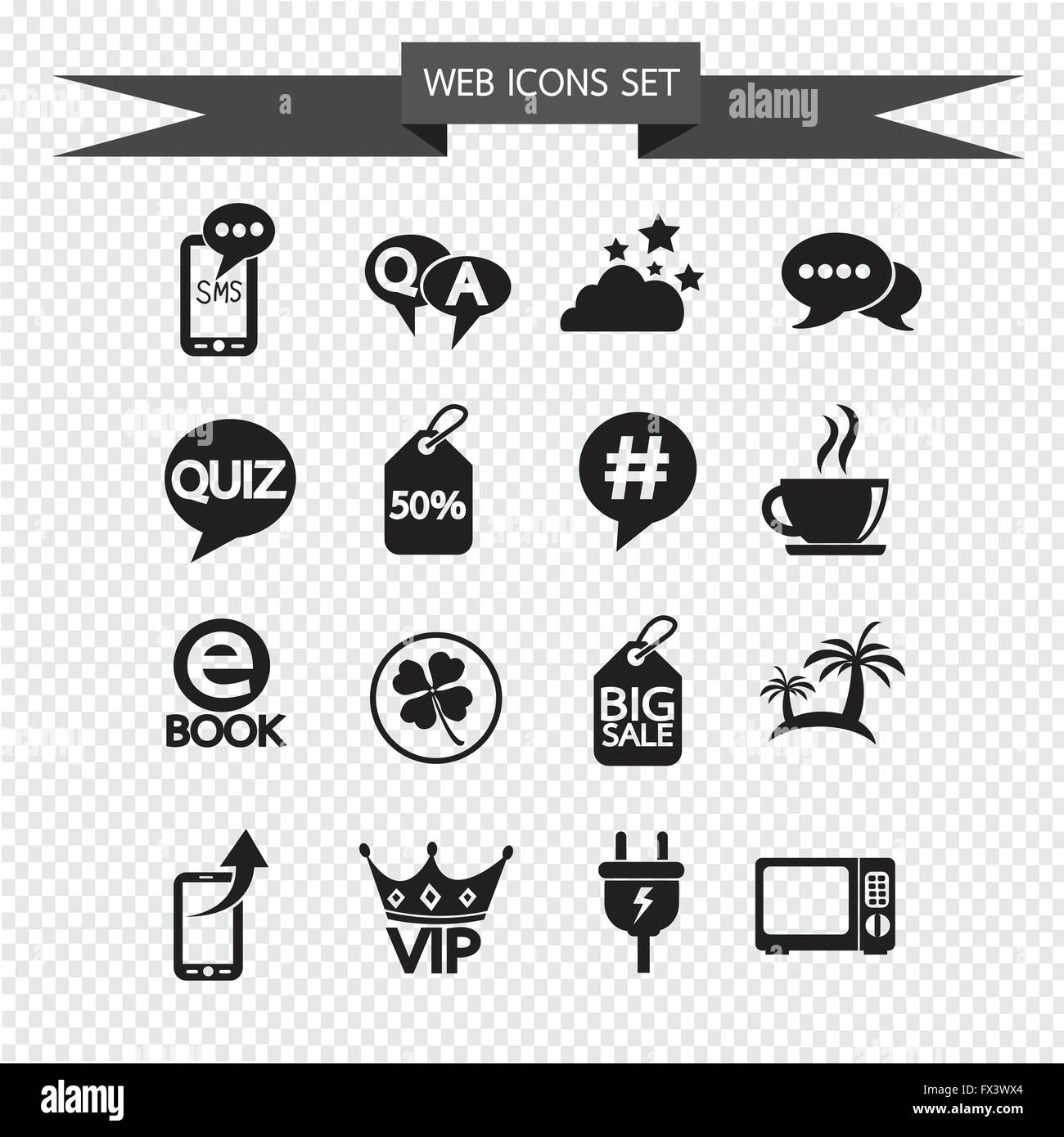 web icons Set illustration Stock Vector Image & Art - Alamy