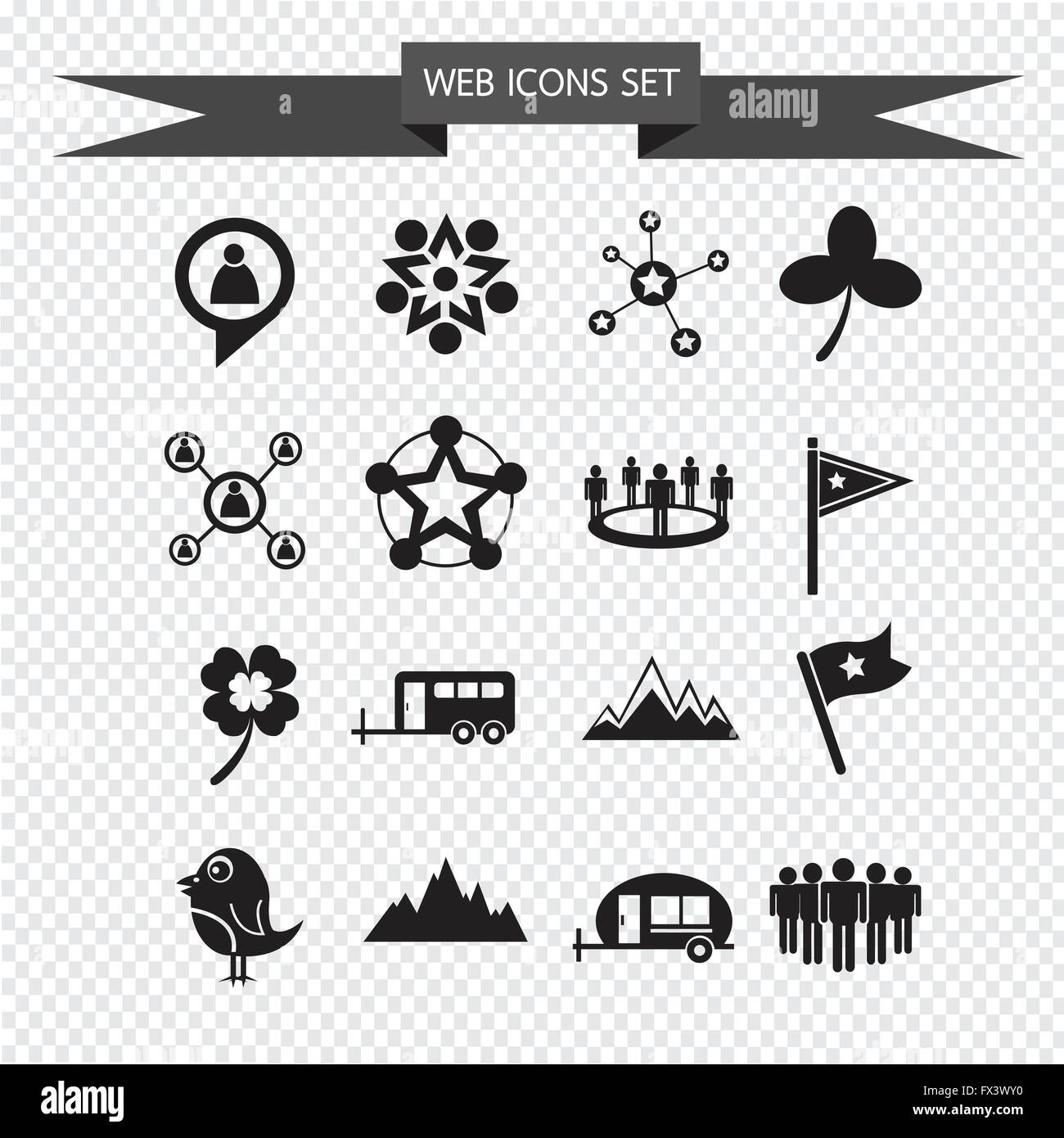 web icons Set illustration Stock Vector Image & Art - Alamy