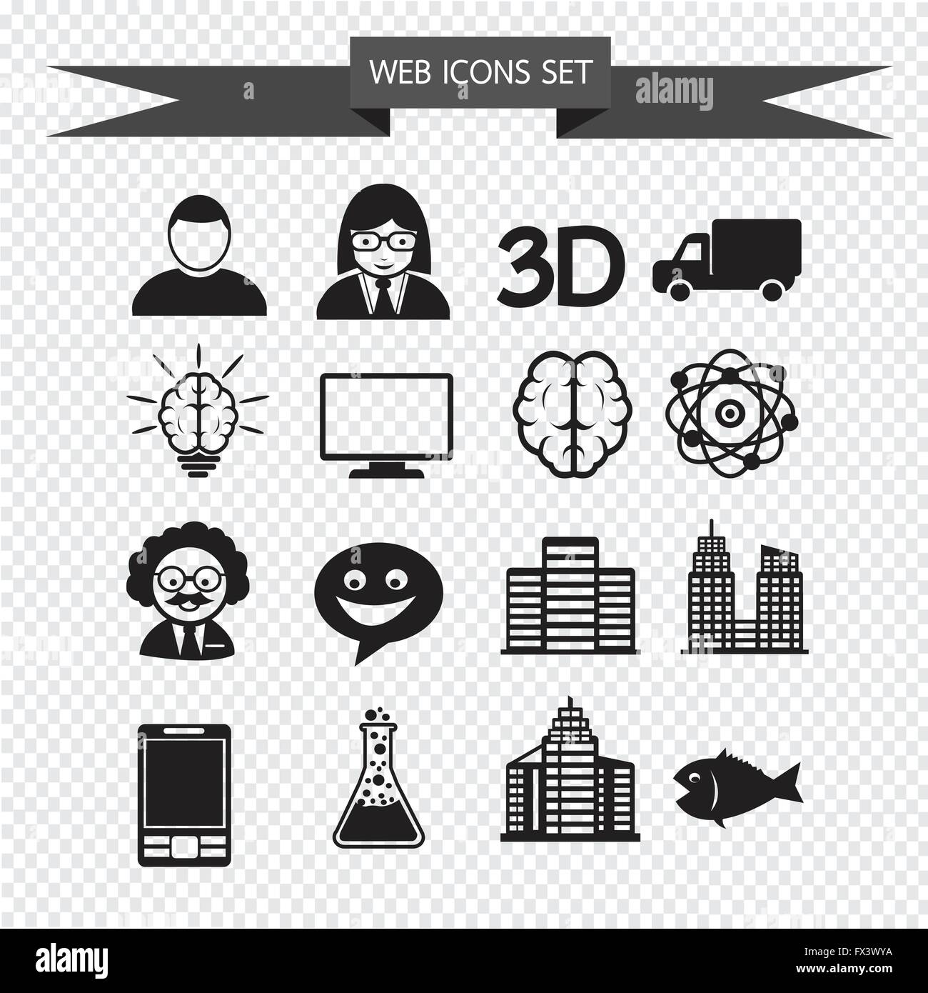 web icons Set illustration Stock Vector Image & Art - Alamy