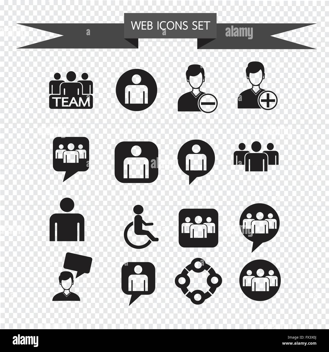 people icon set Illustration Stock Vector Image & Art - Alamy