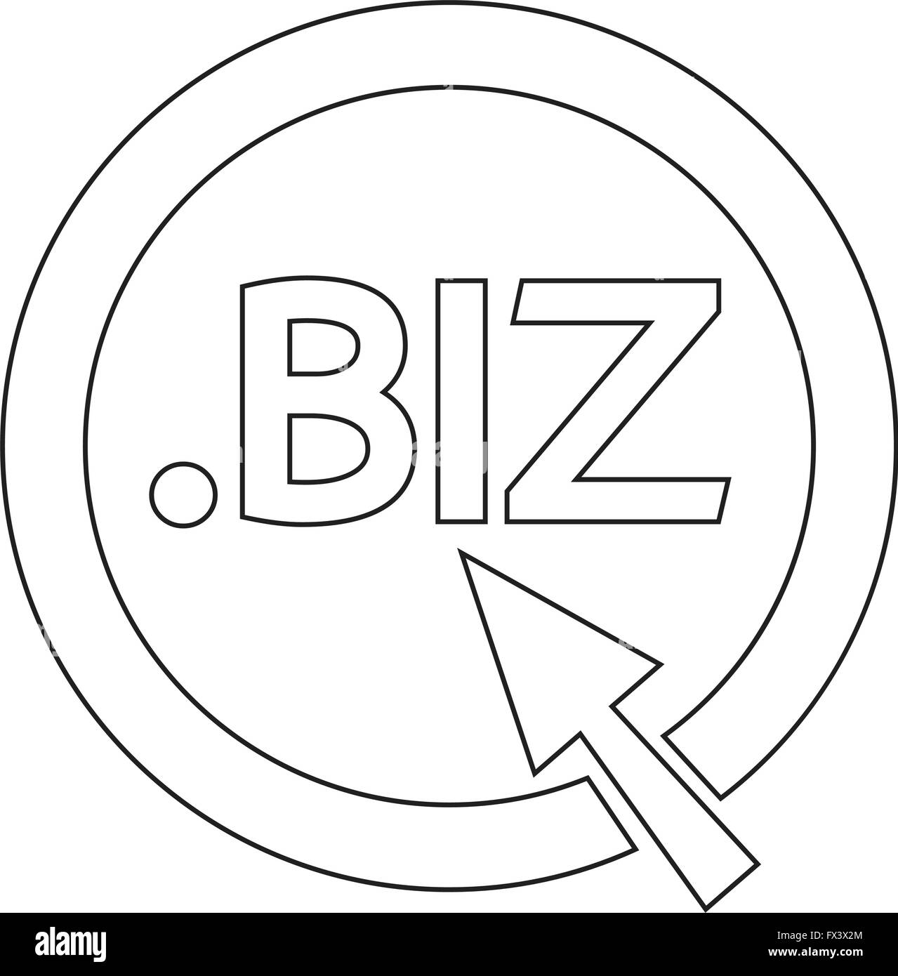 Domain dot biz sign icon Illustration Stock Vector Image & Art - Alamy