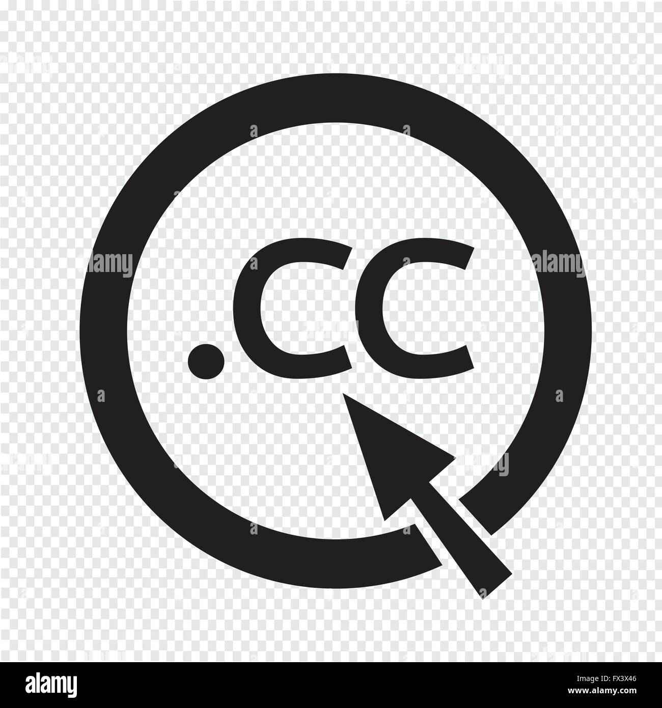 Domain dot cc sign icon Illustration Stock Vector Image & Art - Alamy