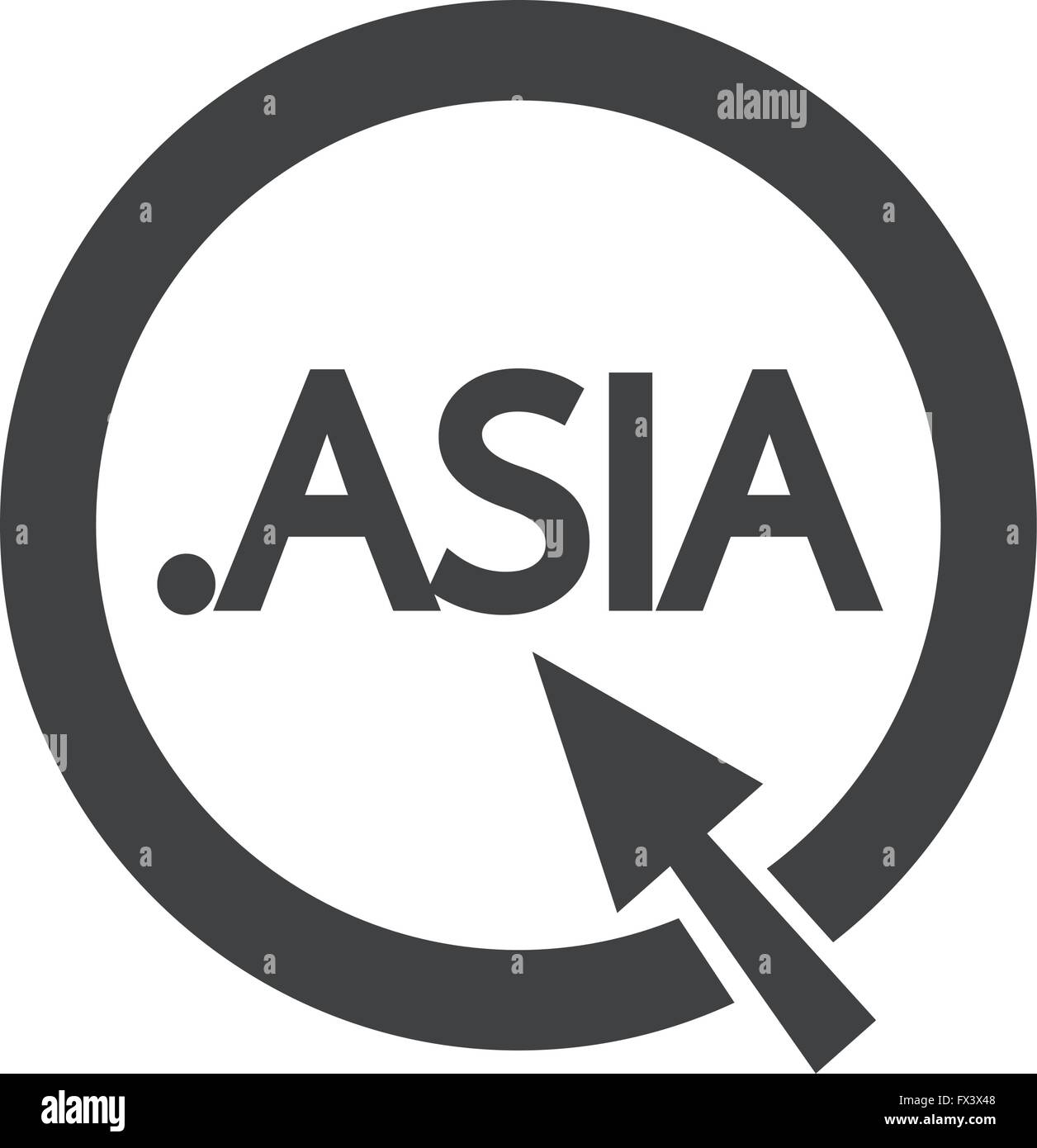 Domain dot asia sign icon Illustration Stock Vector Image & Art - Alamy