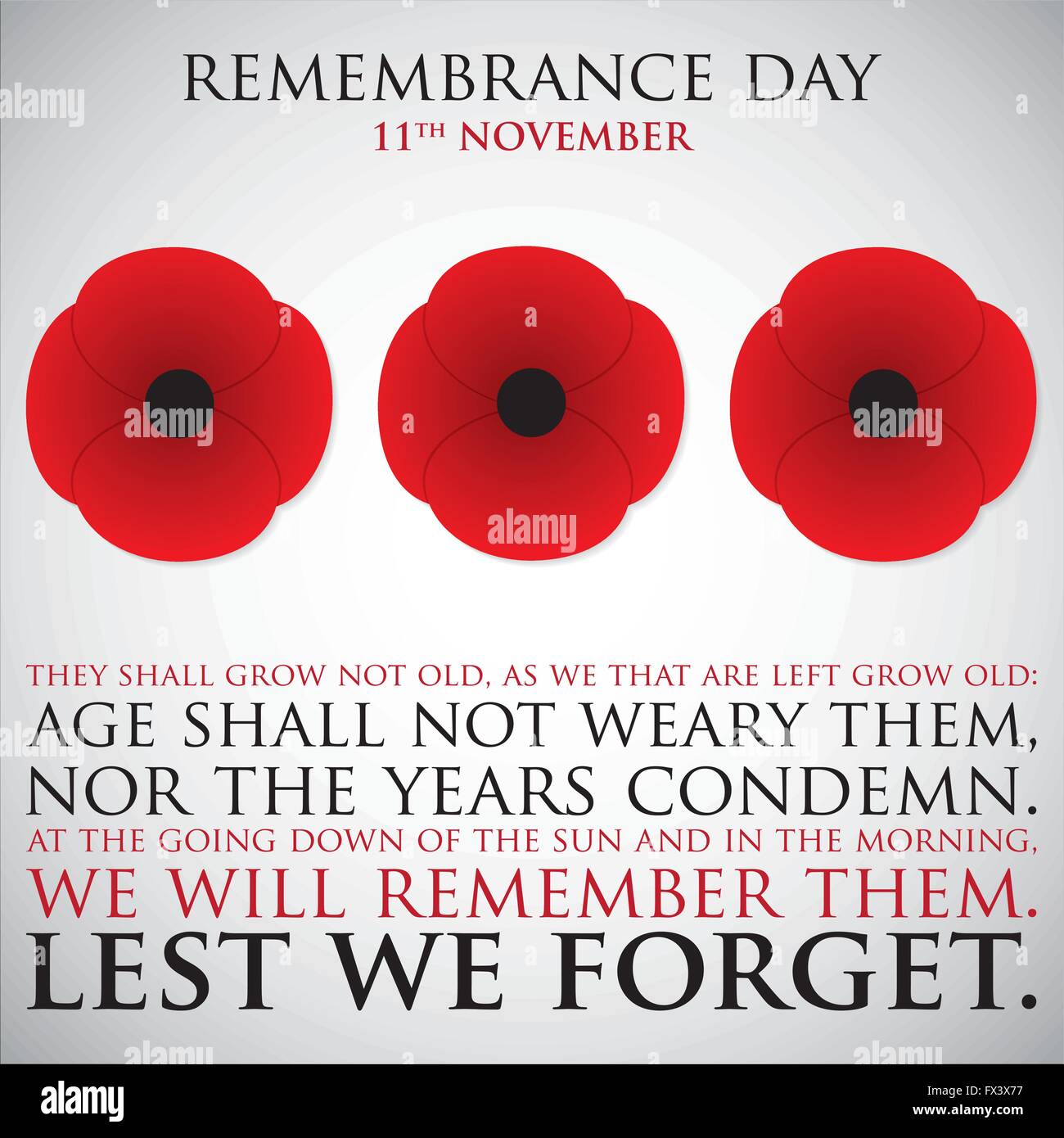Remembrance Day card in vector format Stock Vector Image & Art - Alamy