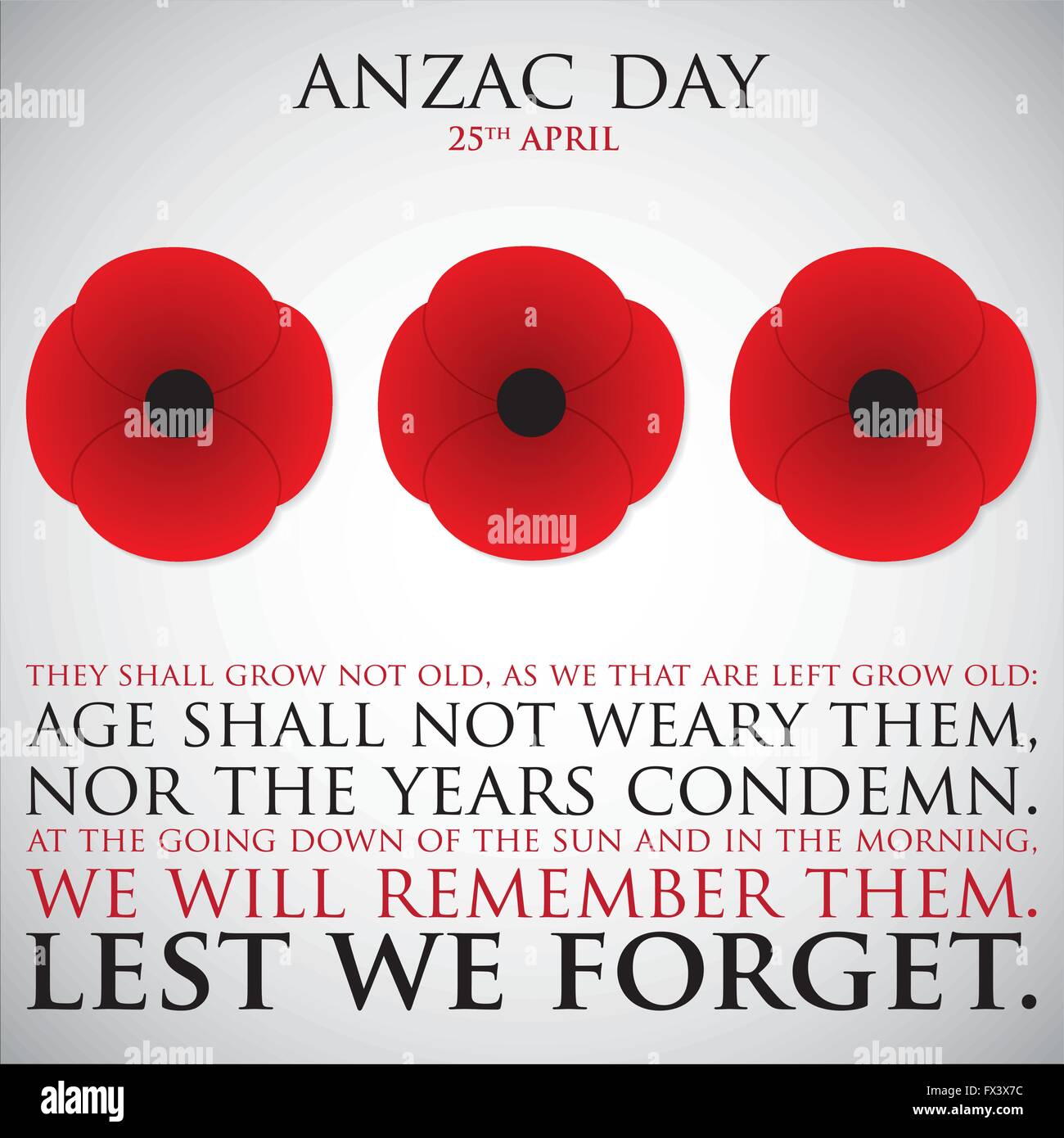 ANZAC (Australia New Zealand Army Corps) Day card in vector format ...