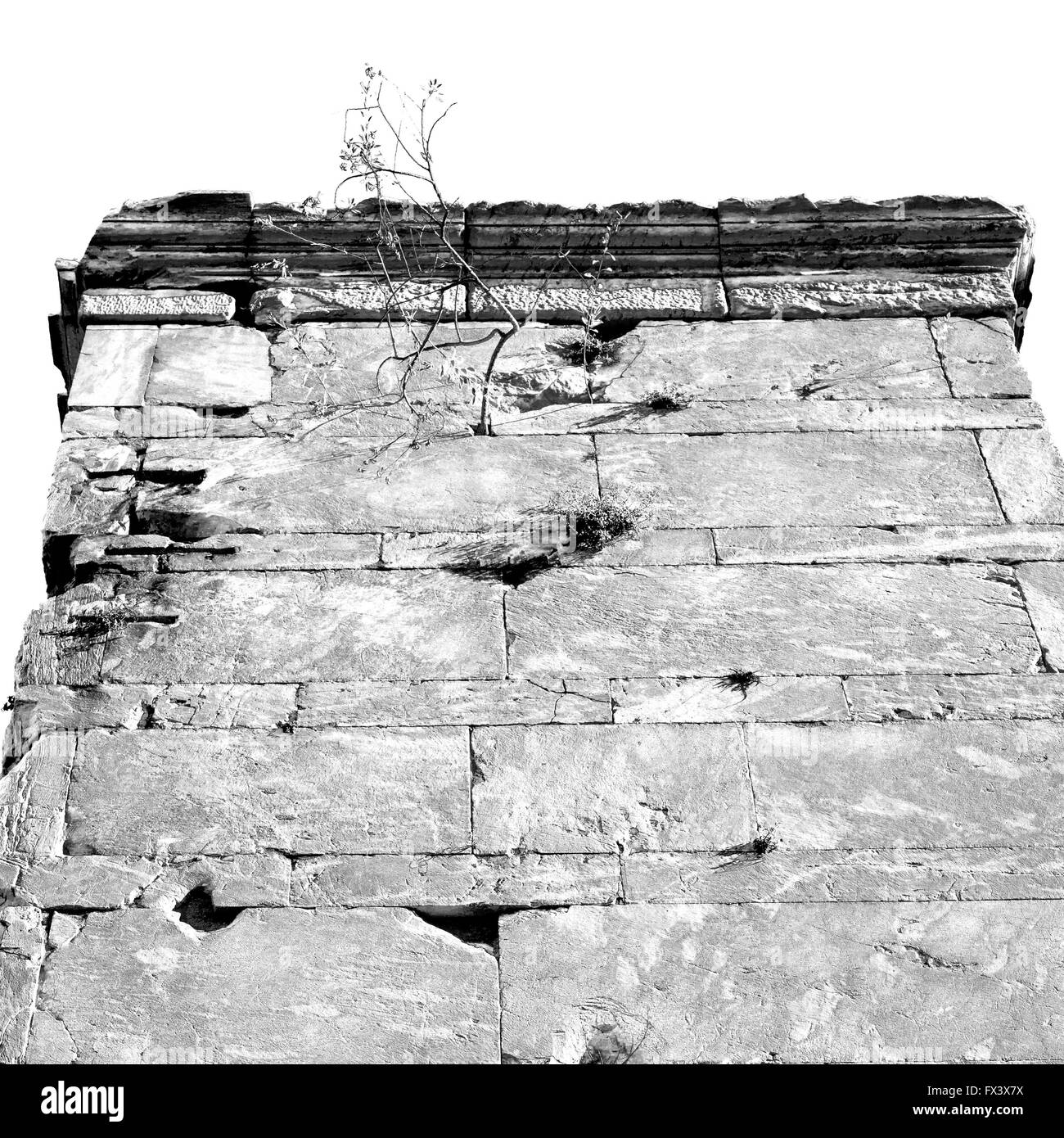 in europe athens acropolis and sky old towert and marble brick Stock ...