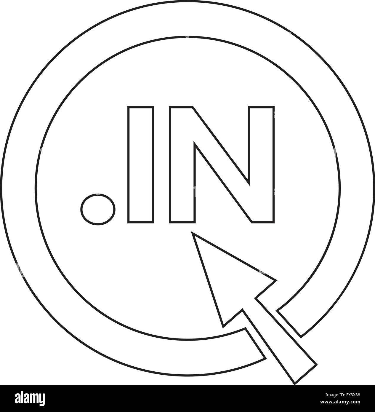 India Domain dot IN sign icon Illustration Stock Vector Image & Art - Alamy