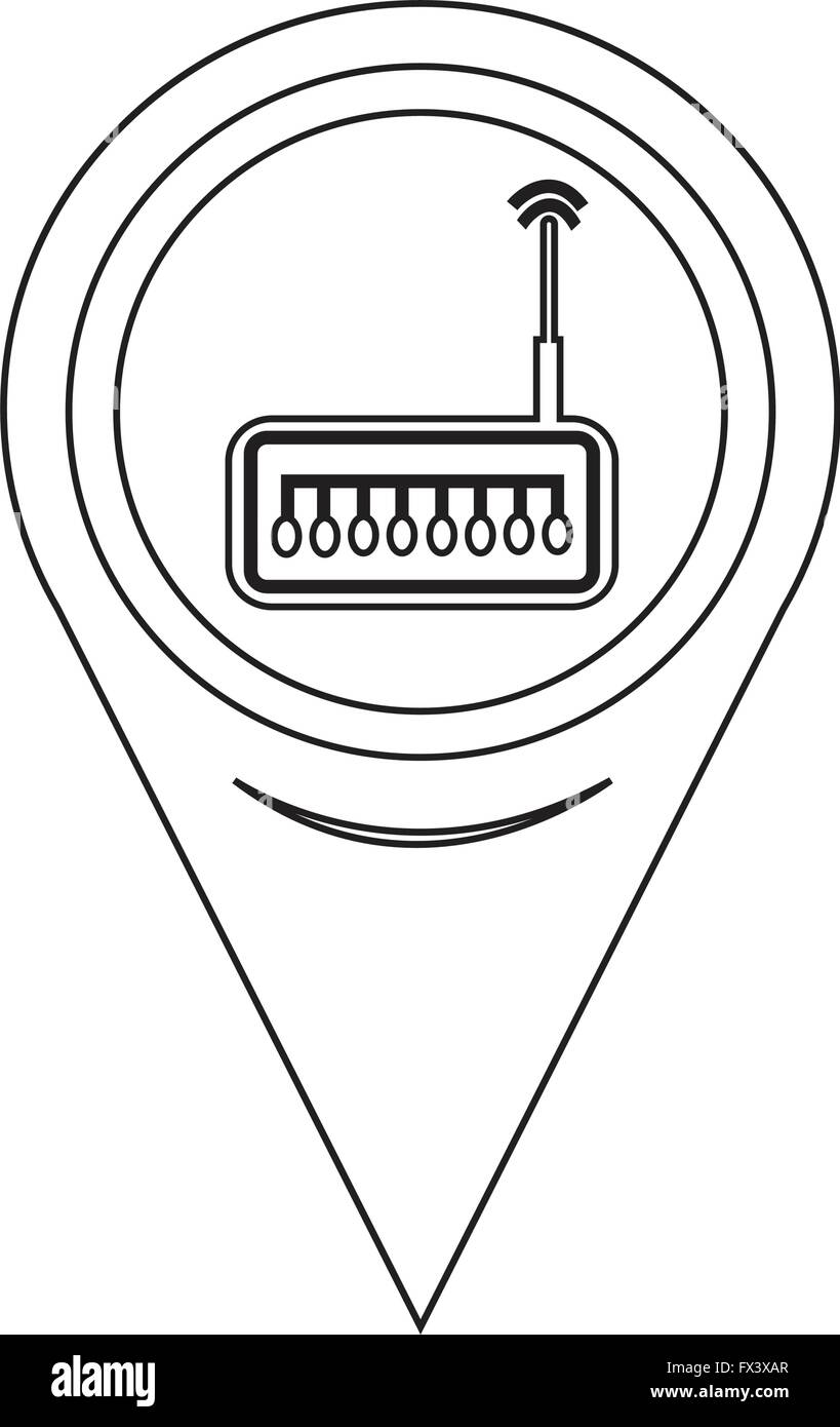 Map Pointer router icon Stock Vector Image & Art - Alamy