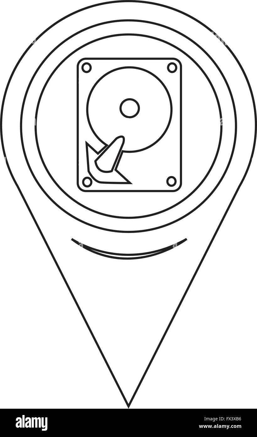 Map Pointer Hard disc icon Stock Vector Image & Art - Alamy