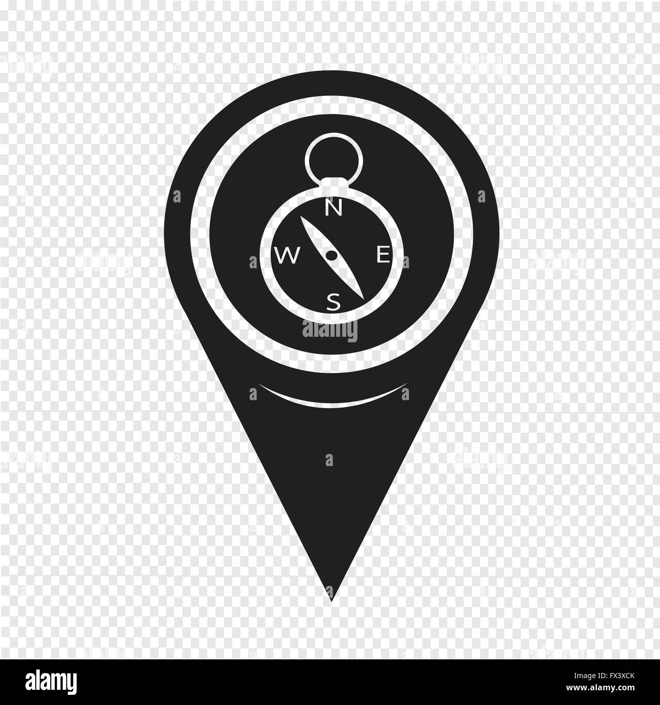 Map Pointer compass icon Stock Vector Image & Art - Alamy