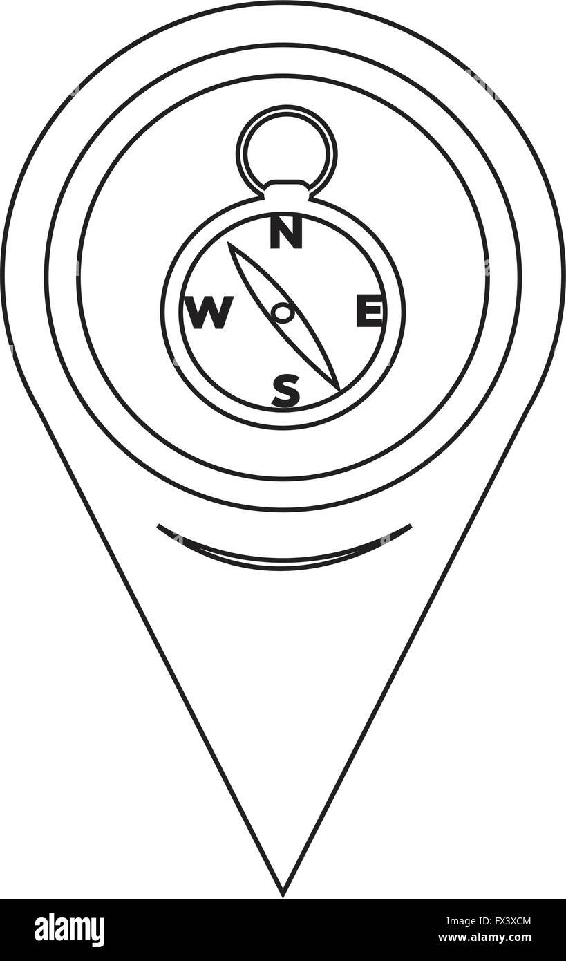Map Pointer compass icon Stock Vector Image & Art - Alamy