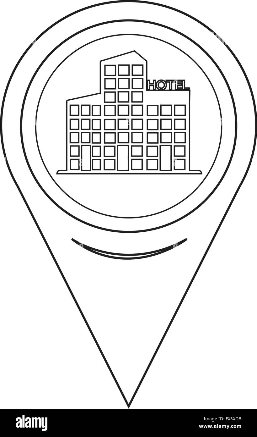Map Pointer hotel icon Stock Vector Image & Art - Alamy