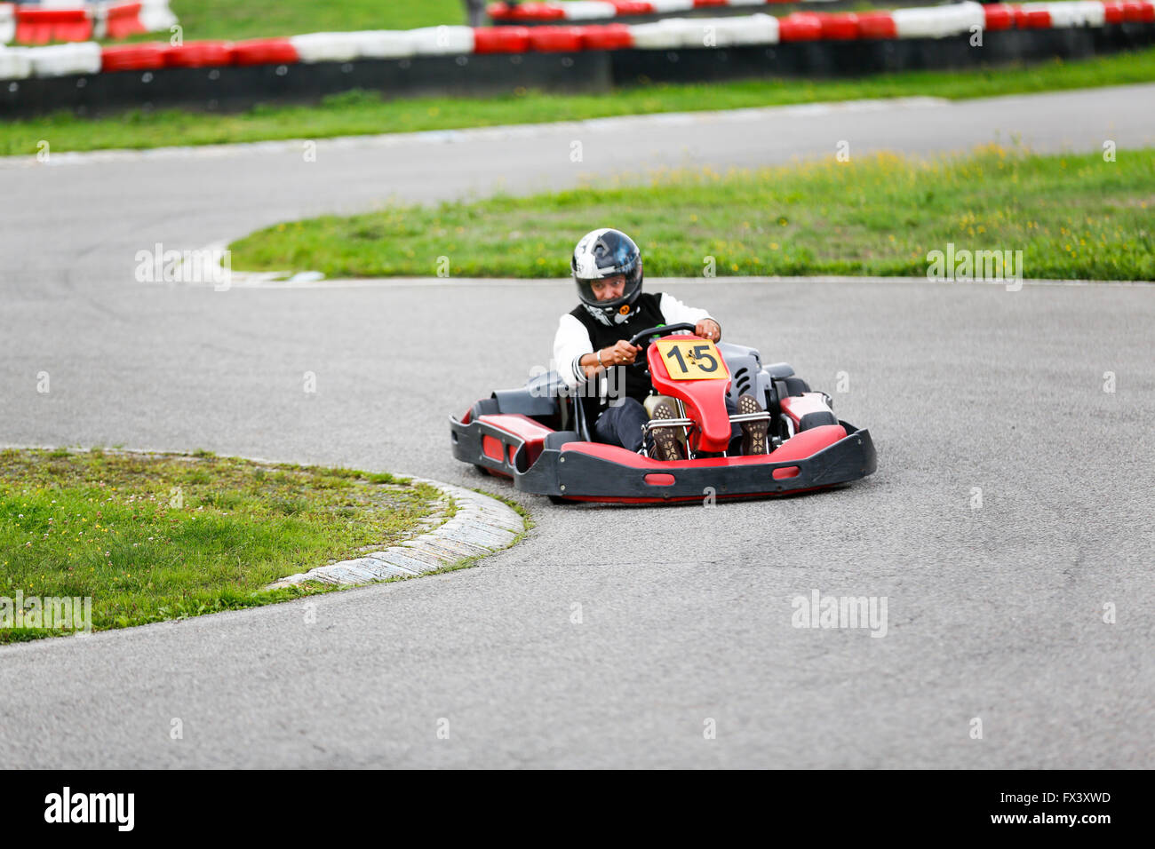 Outside go cart race Stock Photo - Alamy