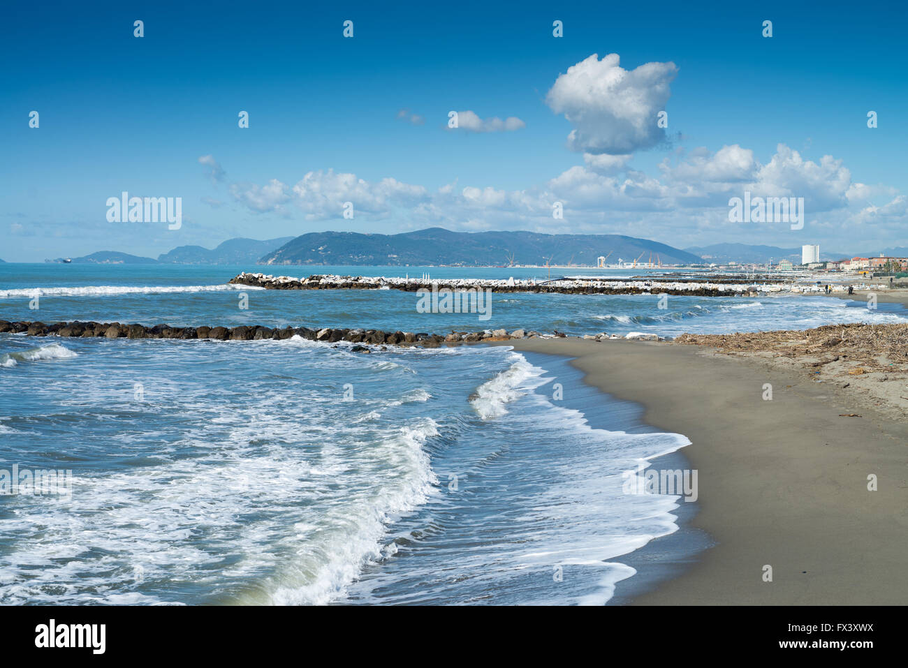 pier in marina di Massa, Tuscany, Italy, EU, Europe Stock Photo - Alamy