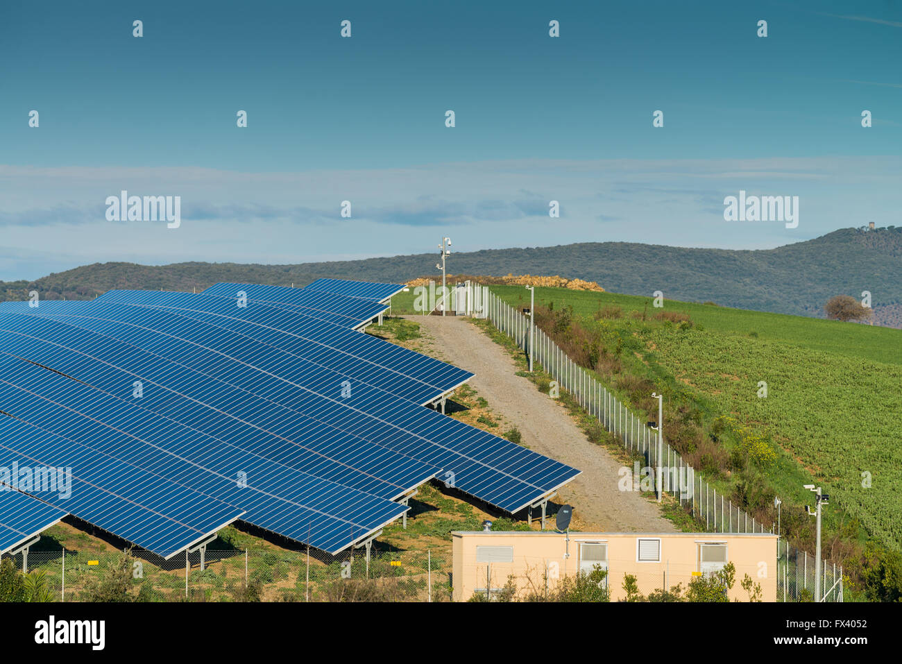 field of solar panels, Maremma, Tuscany, Italy Stock Photo - Alamy