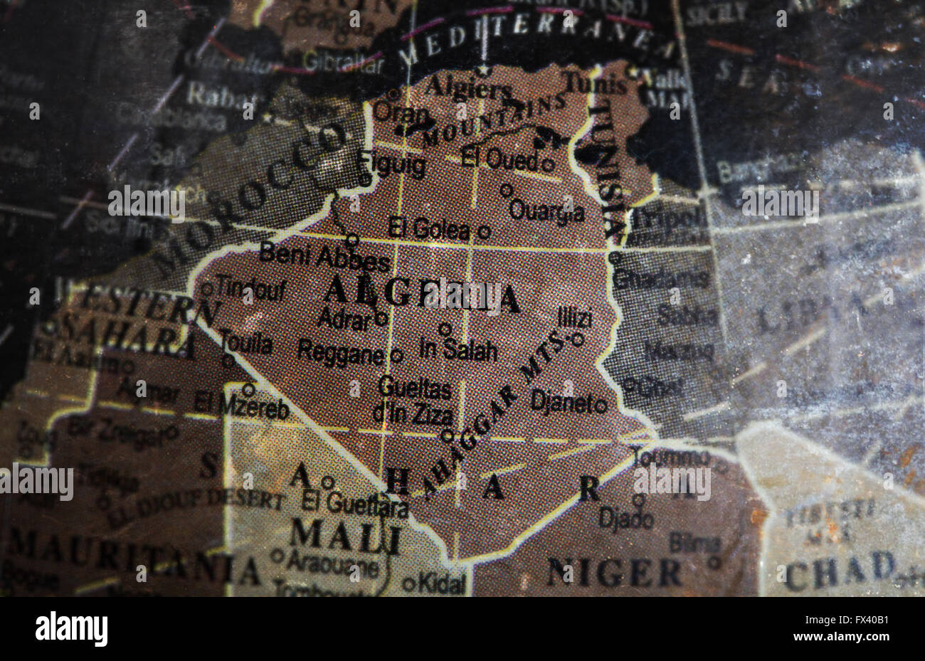 Old algeria map hi-res stock photography and images - Alamy