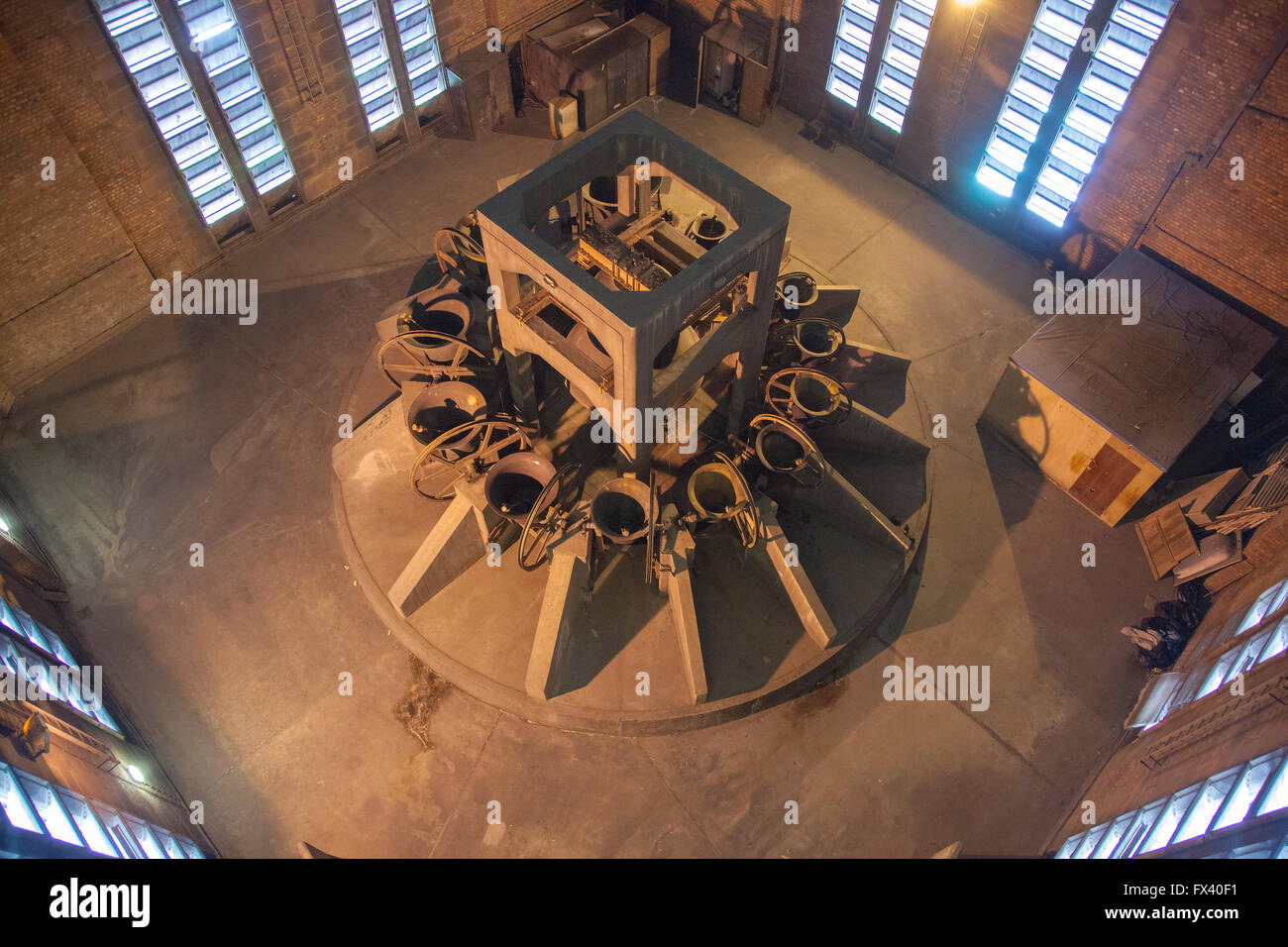 The bells in the bell tower of the Liverpool Anglican cathedral of St ...