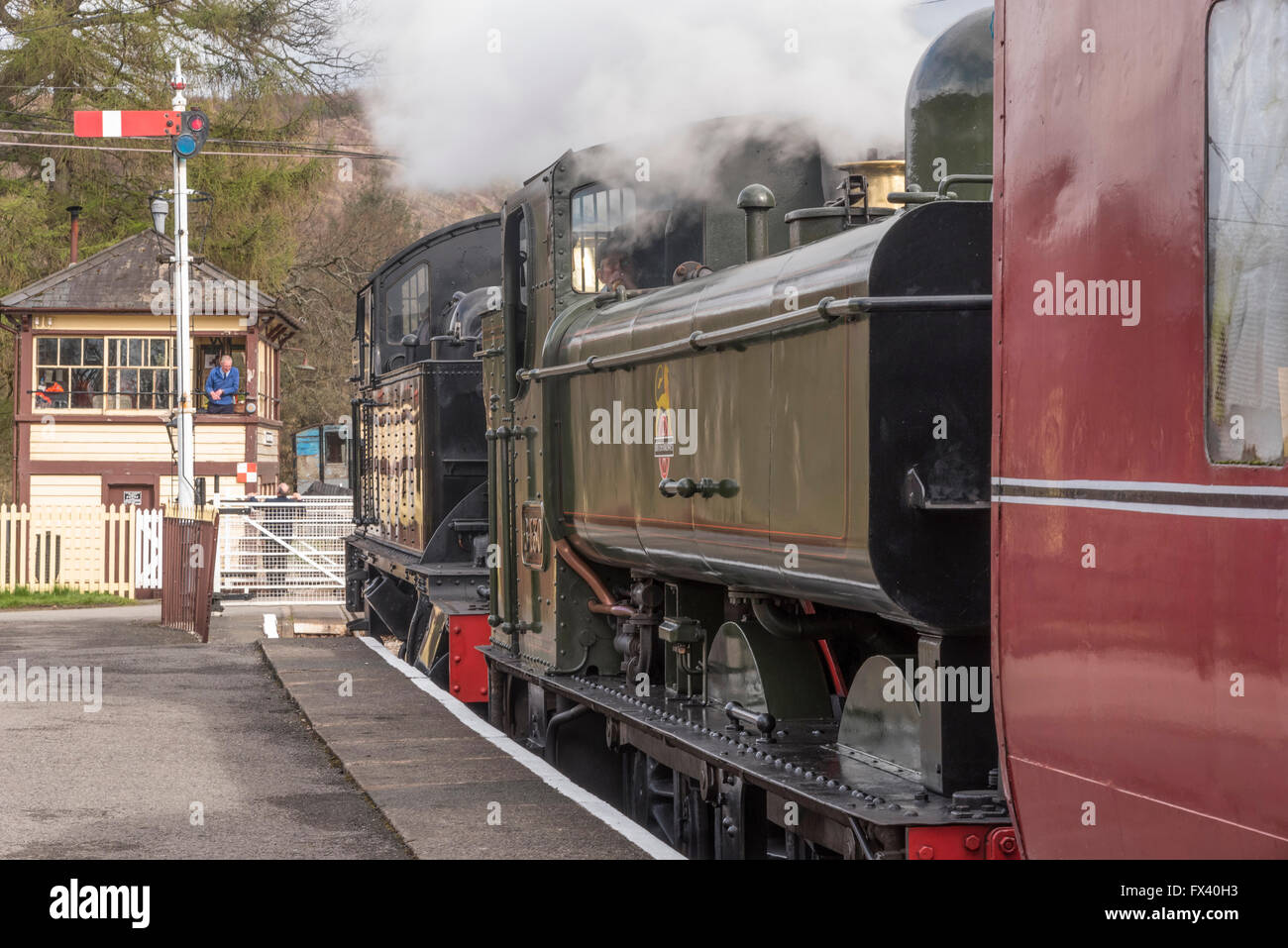 Llangollen railway Spring Steam Gala Apr 2016. GWR 4500 class 2-6-2T No ...