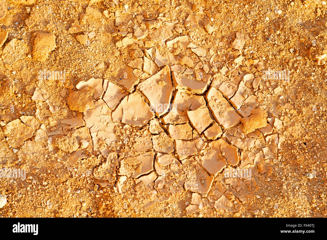 old desert and the abstract cracked sand texture in oman rub al khali ...