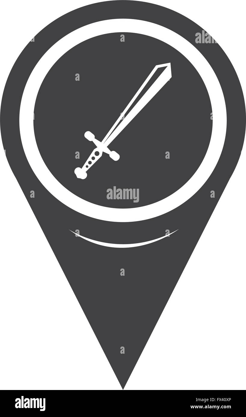 Map Pointer sword icon Stock Vector Image & Art - Alamy