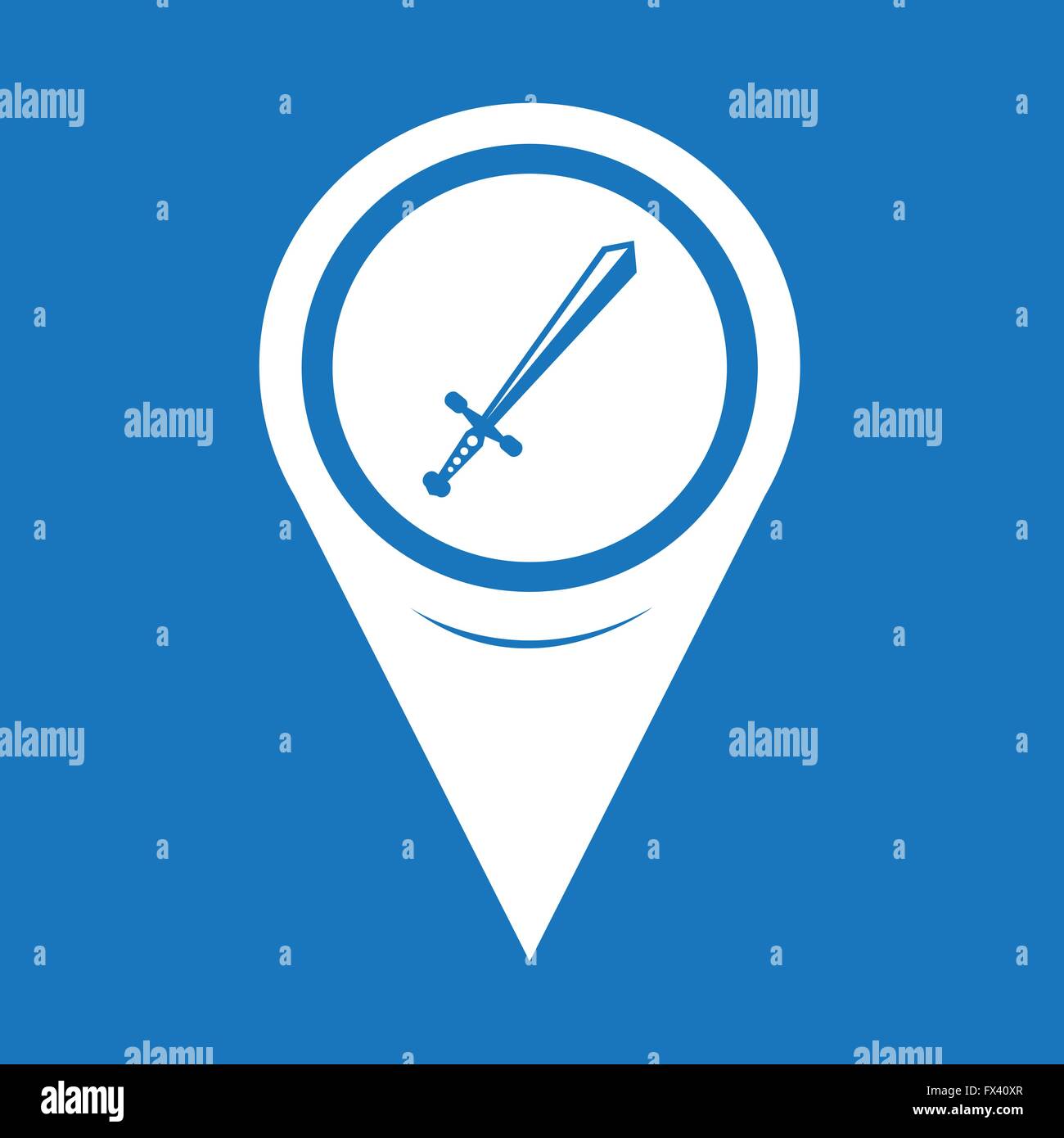 Map Pointer sword icon Stock Vector Image & Art - Alamy