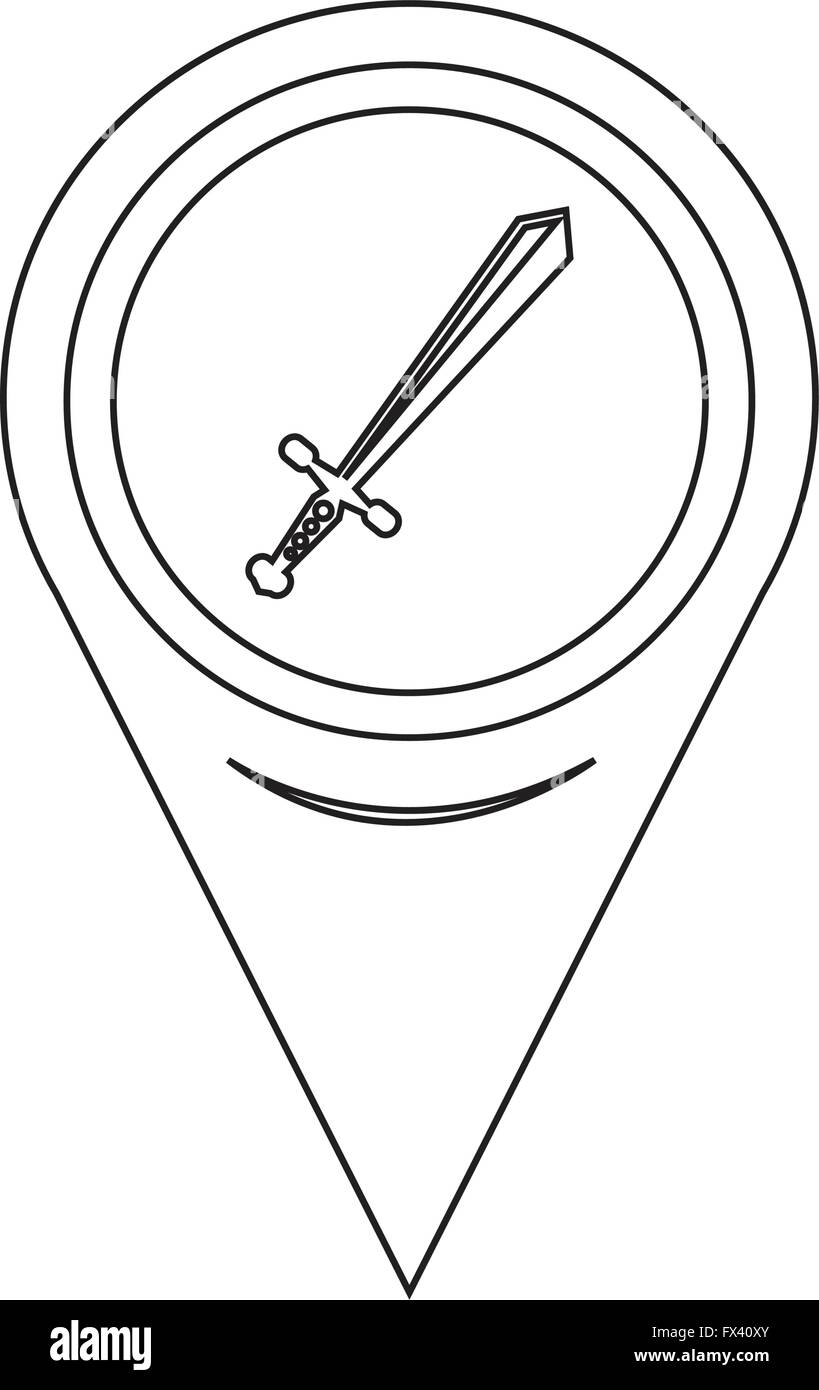 Map Pointer sword icon Stock Vector Image & Art - Alamy