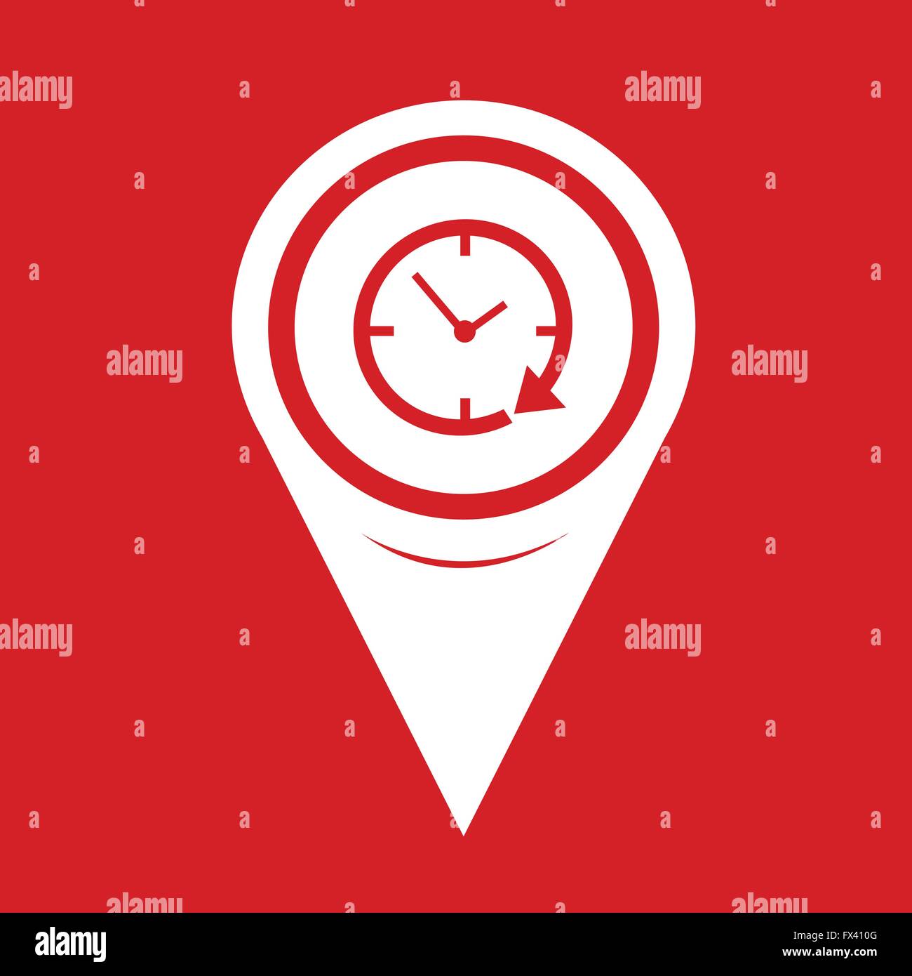 Map Pin Pointer 24 hour clock Icon Stock Vector Image & Art - Alamy