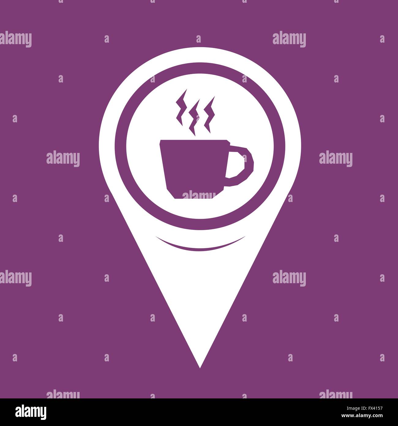 Map Pin Pointer Hot coffee cup icon Stock Vector Image & Art - Alamy