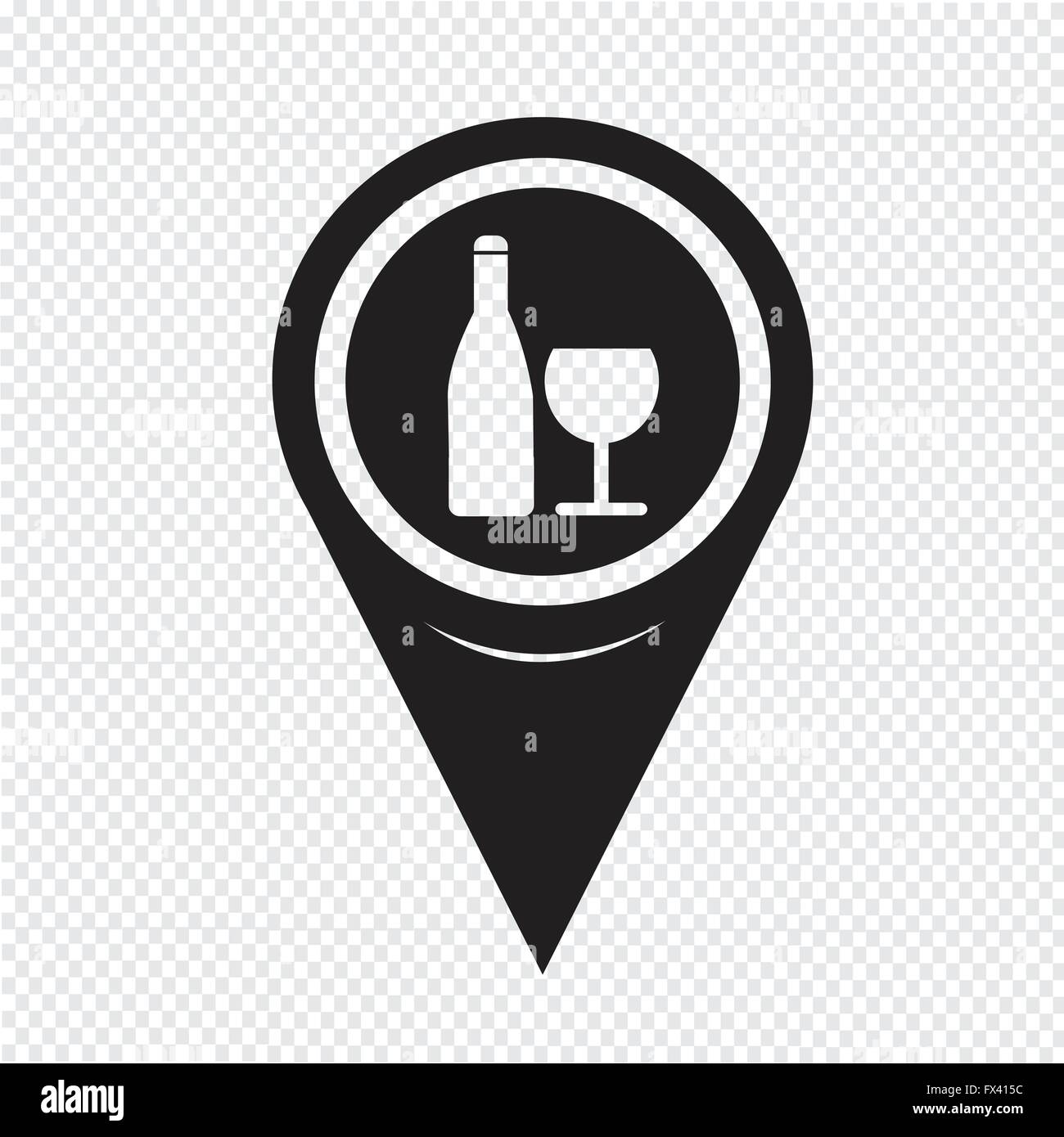 Map pin pointer glass beer hi-res stock photography and images - Alamy
