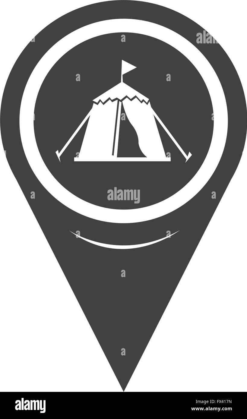 Map Pin Pointer Tent Icon Stock Vector Image & Art - Alamy