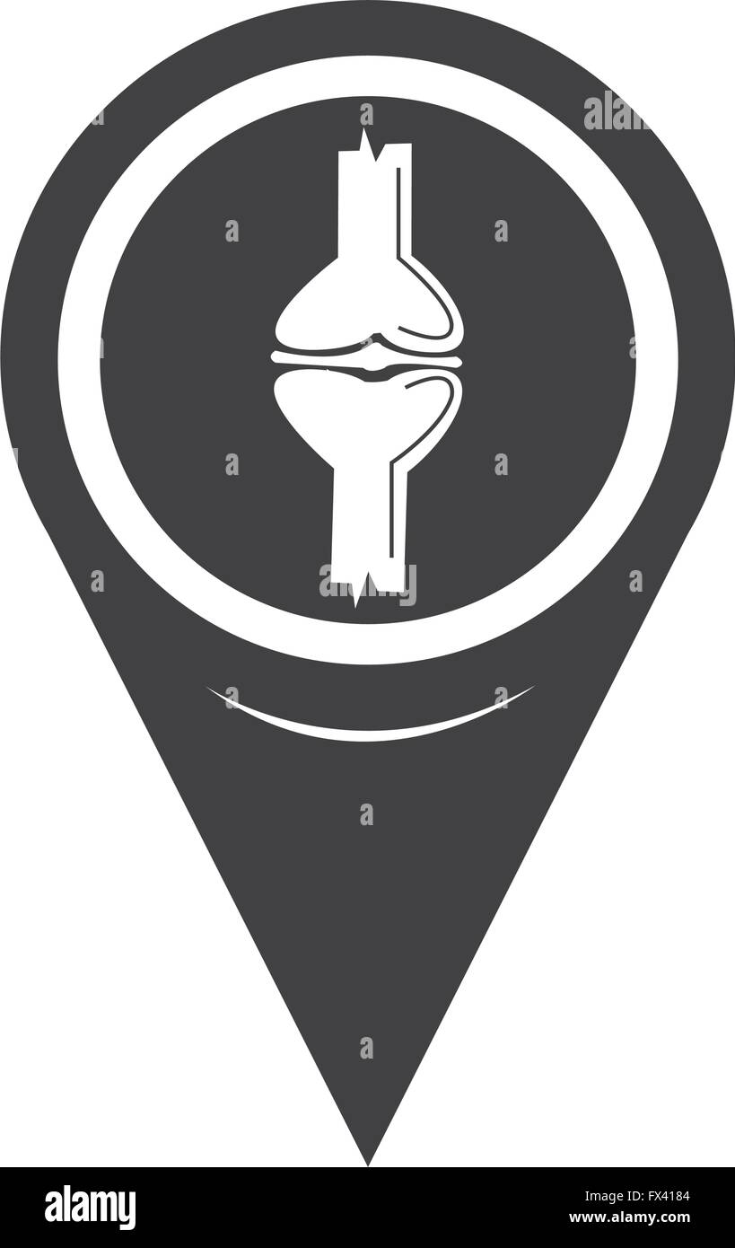 Map Pin Pointer Knee joint icon Stock Vector Image & Art - Alamy
