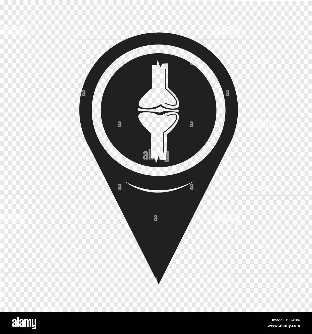 Map Pin Pointer Knee joint icon Stock Vector Image & Art - Alamy