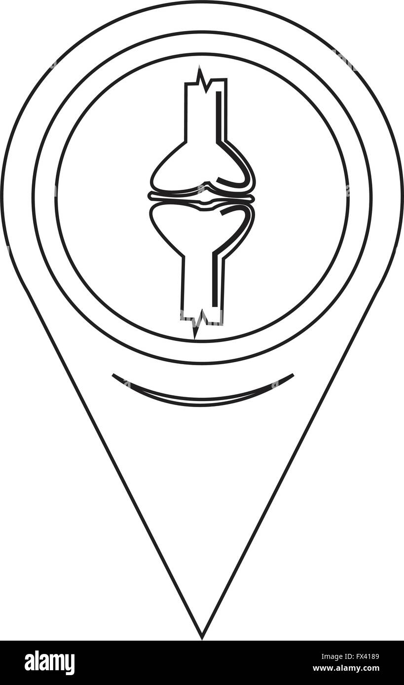 Map Pin Pointer Knee joint icon Stock Vector Image & Art - Alamy