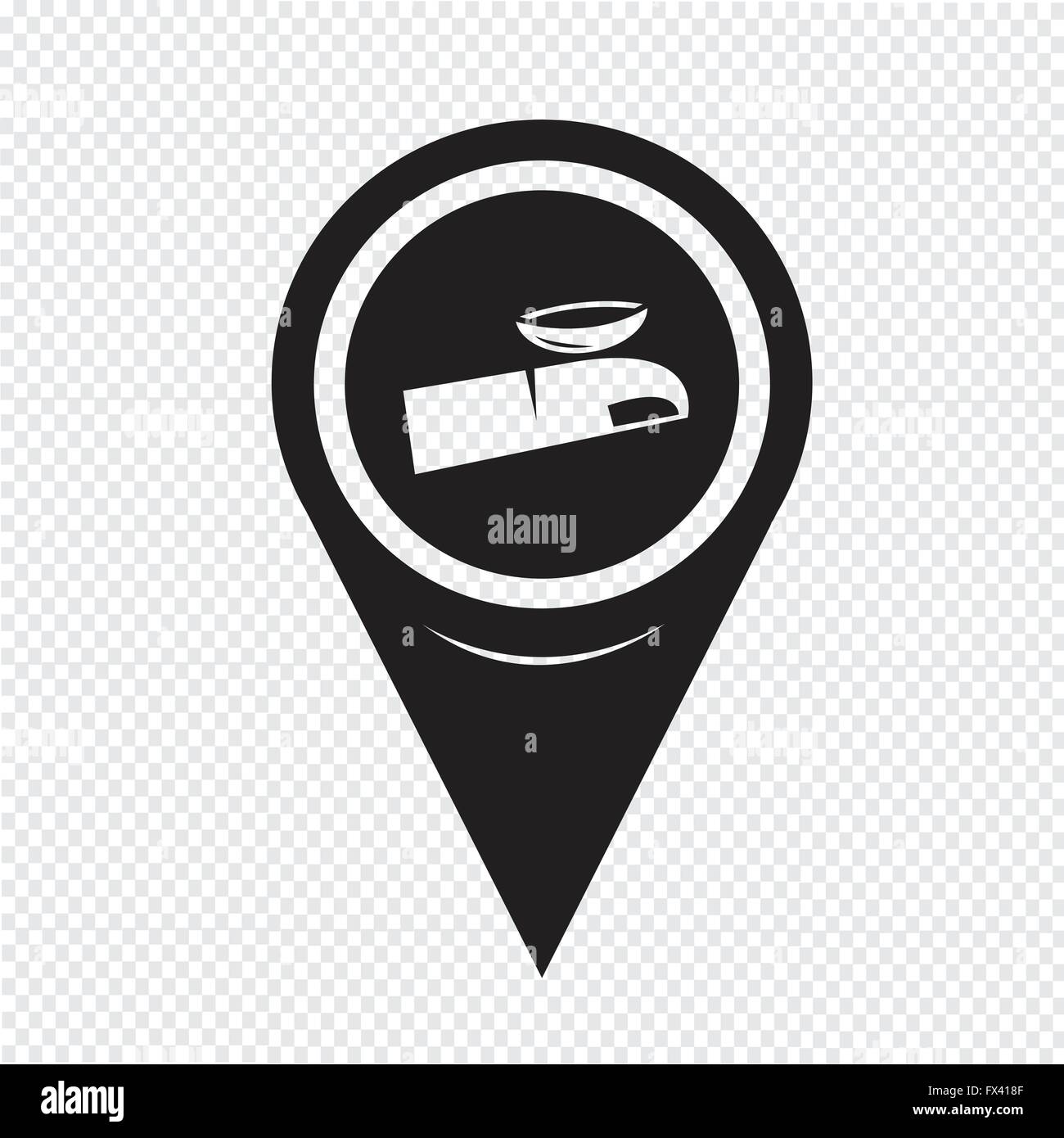Map Pin Pointer Contact Lens icon Stock Vector Image & Art - Alamy
