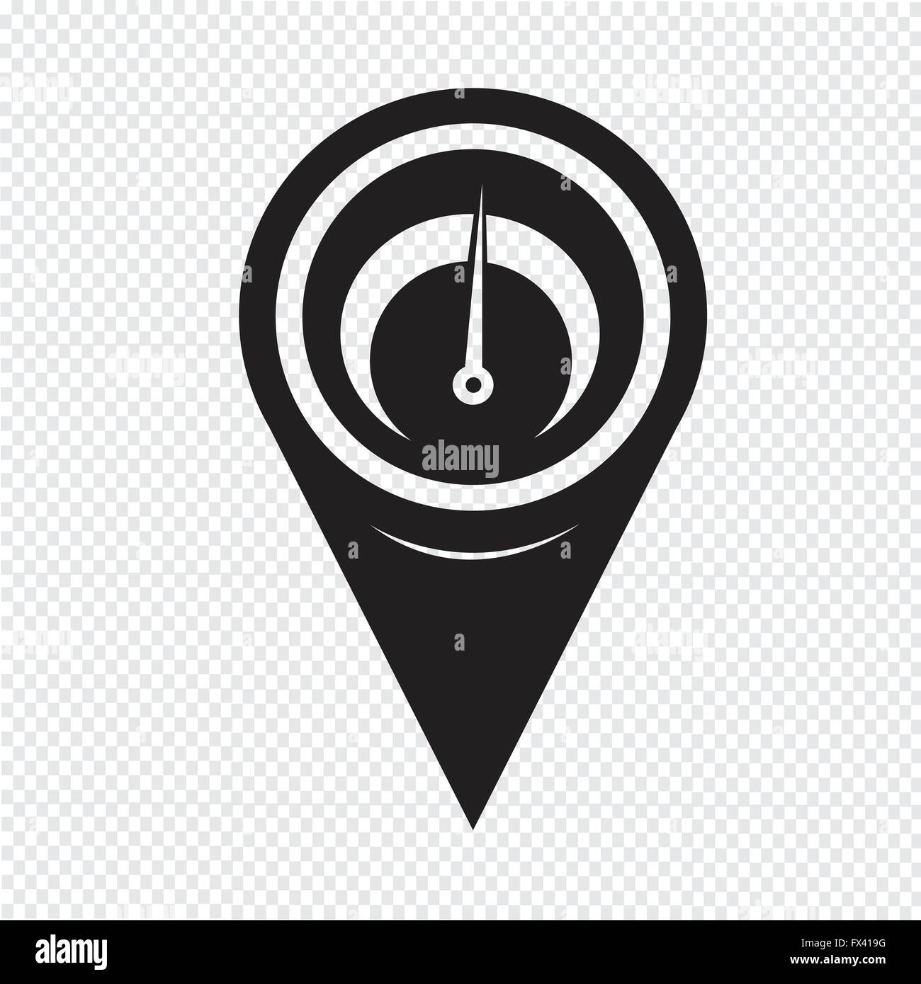Map Pin Pointer tachometer icon Stock Vector Image & Art - Alamy