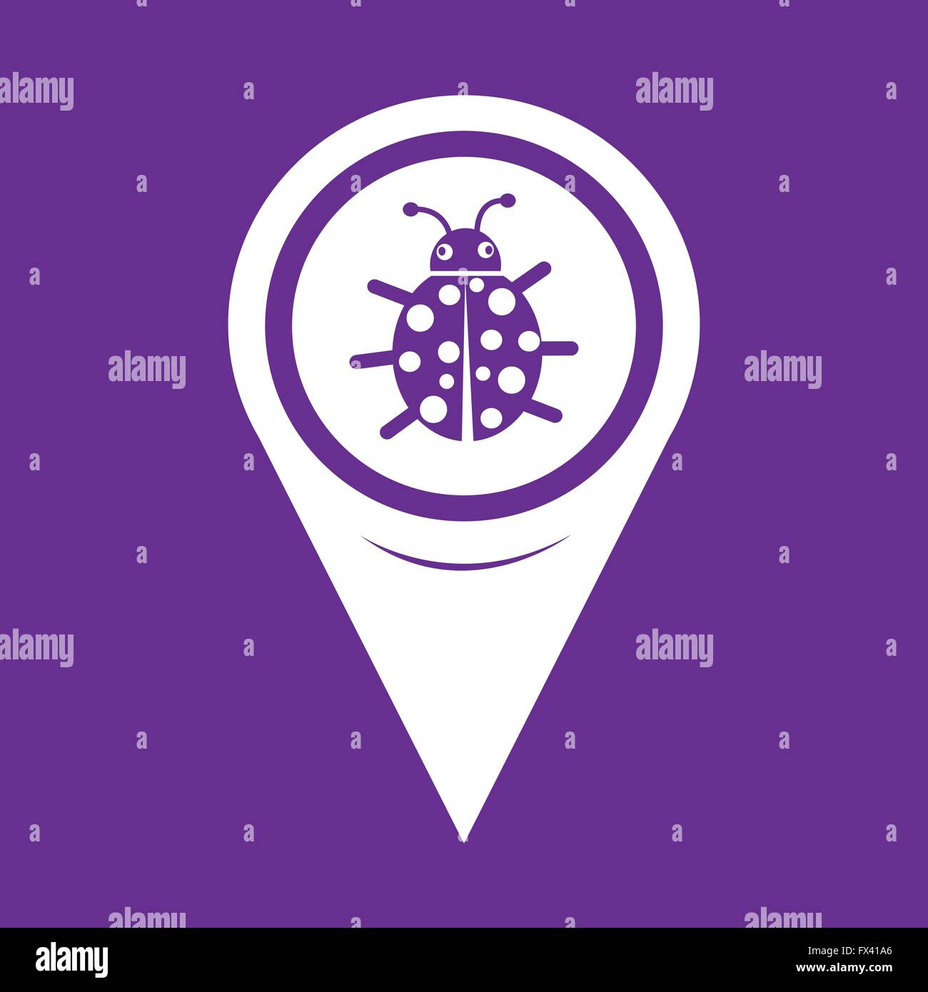 Map Pin Pointer Bug icon Stock Vector Image & Art - Alamy