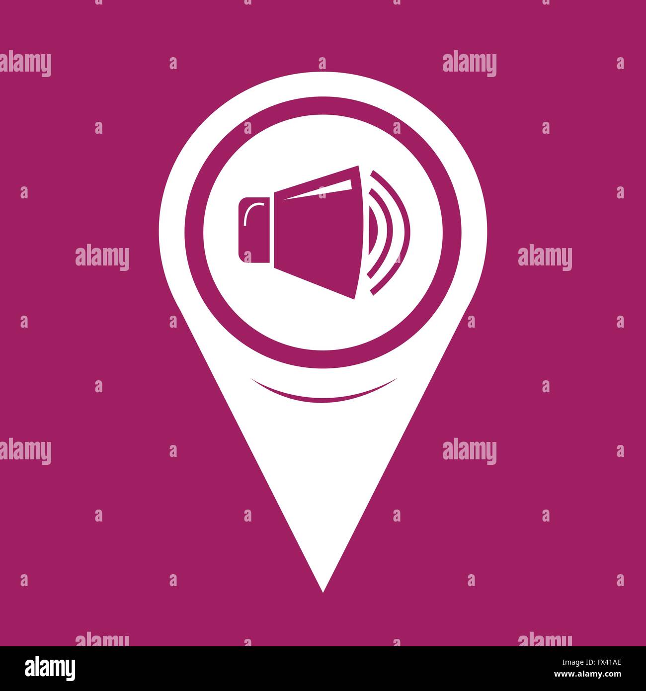 Map Pin Pointer speaker icon Stock Vector Image & Art - Alamy