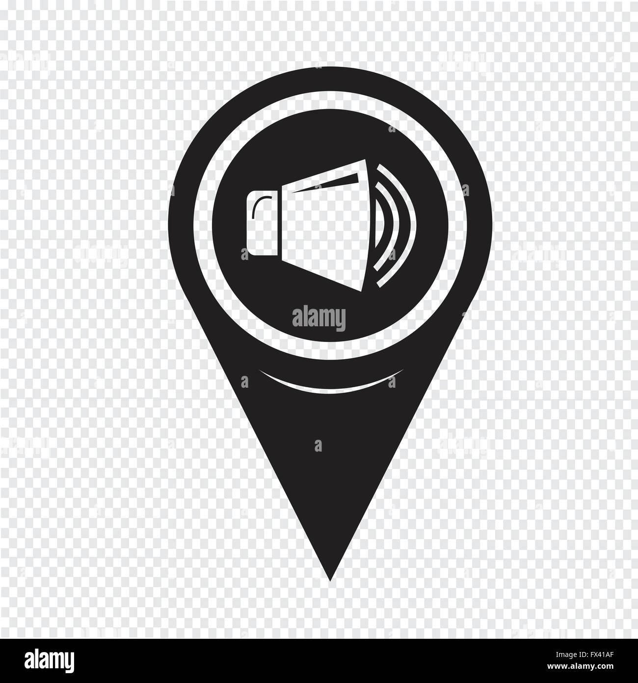 Map Pin Pointer speaker icon Stock Vector Image & Art - Alamy
