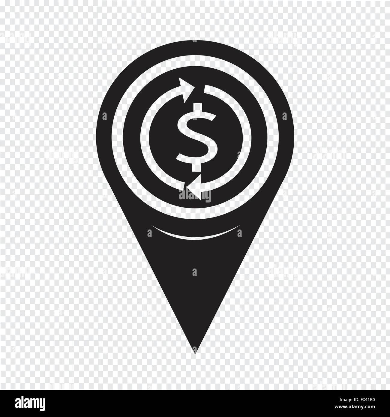 Dollar point map Stock Vector Images - Alamy