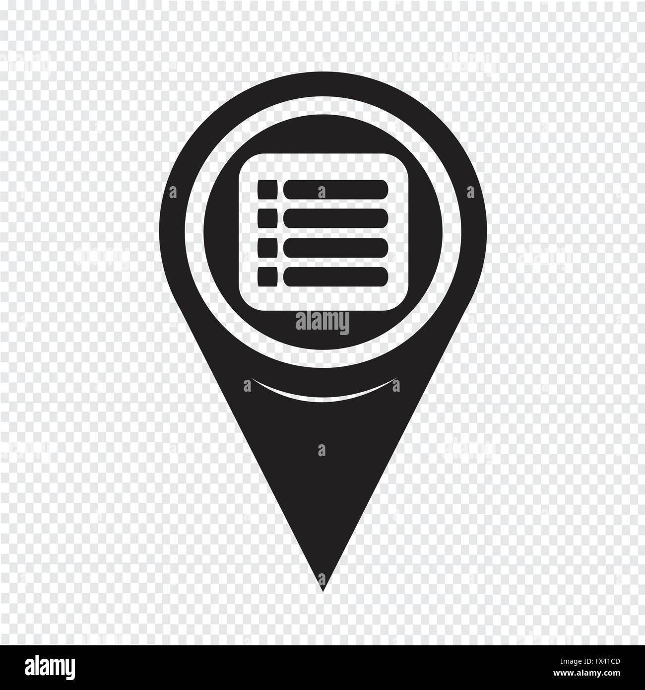 Map Pin Pointer expand menu icon Stock Vector Image & Art - Alamy