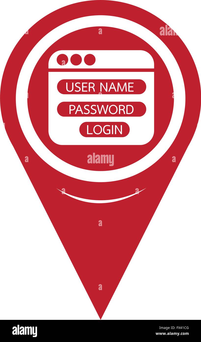 Map Pin Pointer Website login form icon Stock Vector Image & Art - Alamy