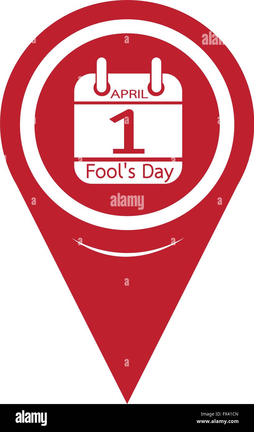 Map Pin Pointer Calendar of April Fools day icon Stock Vector Image ...
