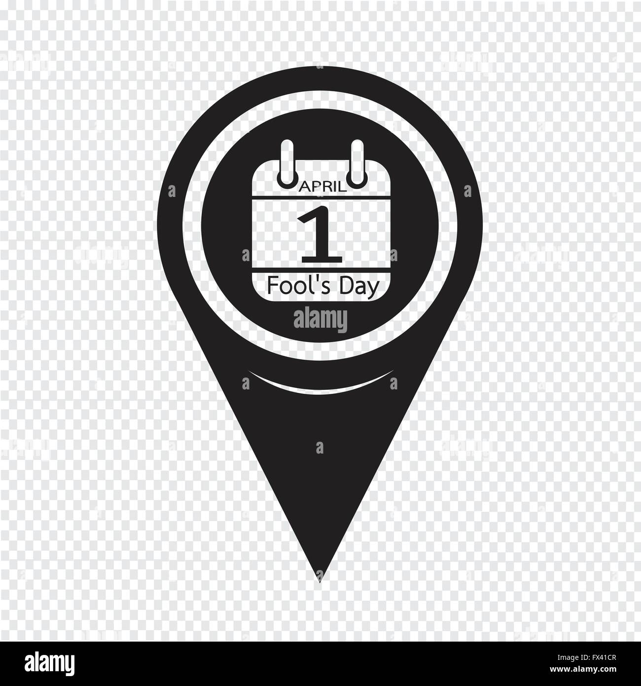 Map Pin Pointer Calendar of April Fools day icon Stock Vector Image ...