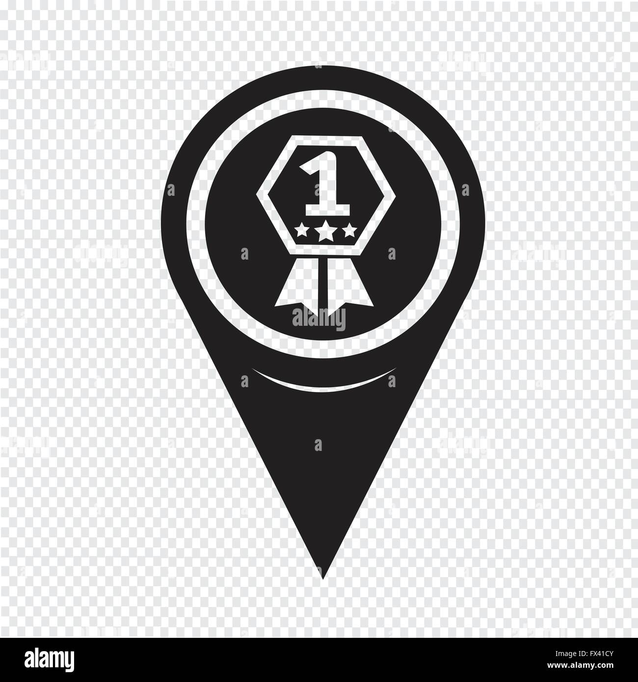Map Pin Pointer number 1 icon Stock Vector Image & Art - Alamy