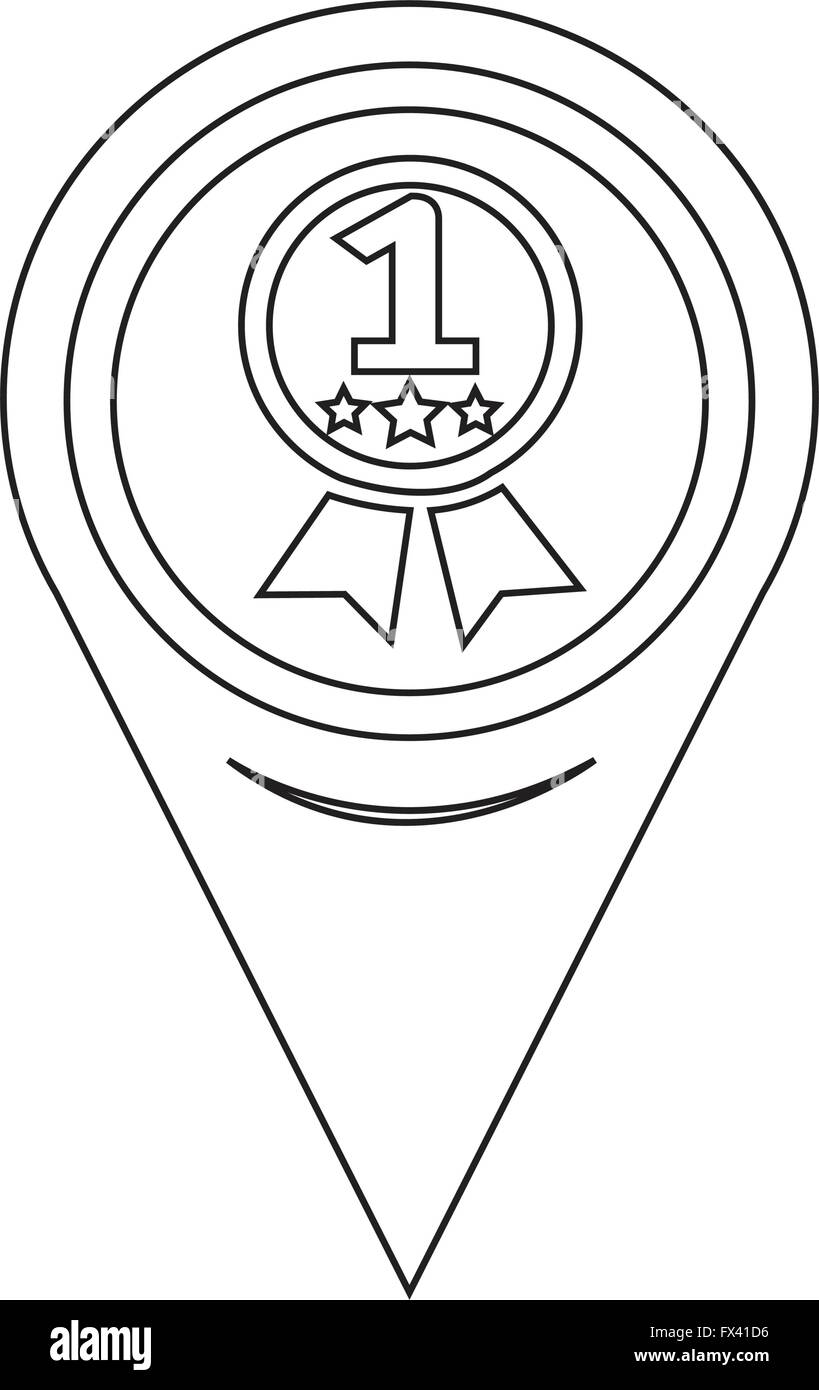 Map Pin Pointer number 1 icon Stock Vector Image & Art - Alamy