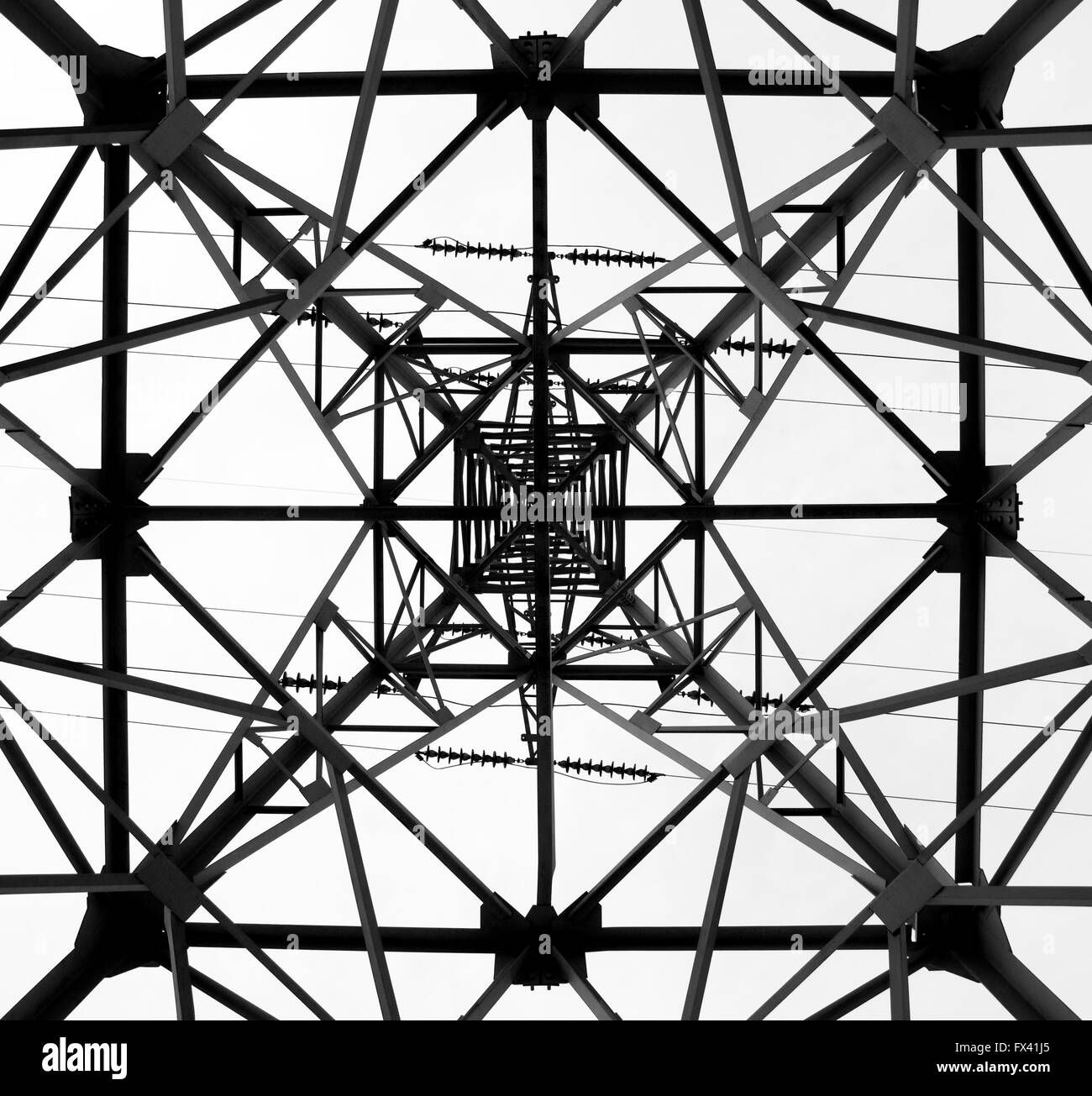 Metal support pole Black and White Stock Photos & Images - Alamy