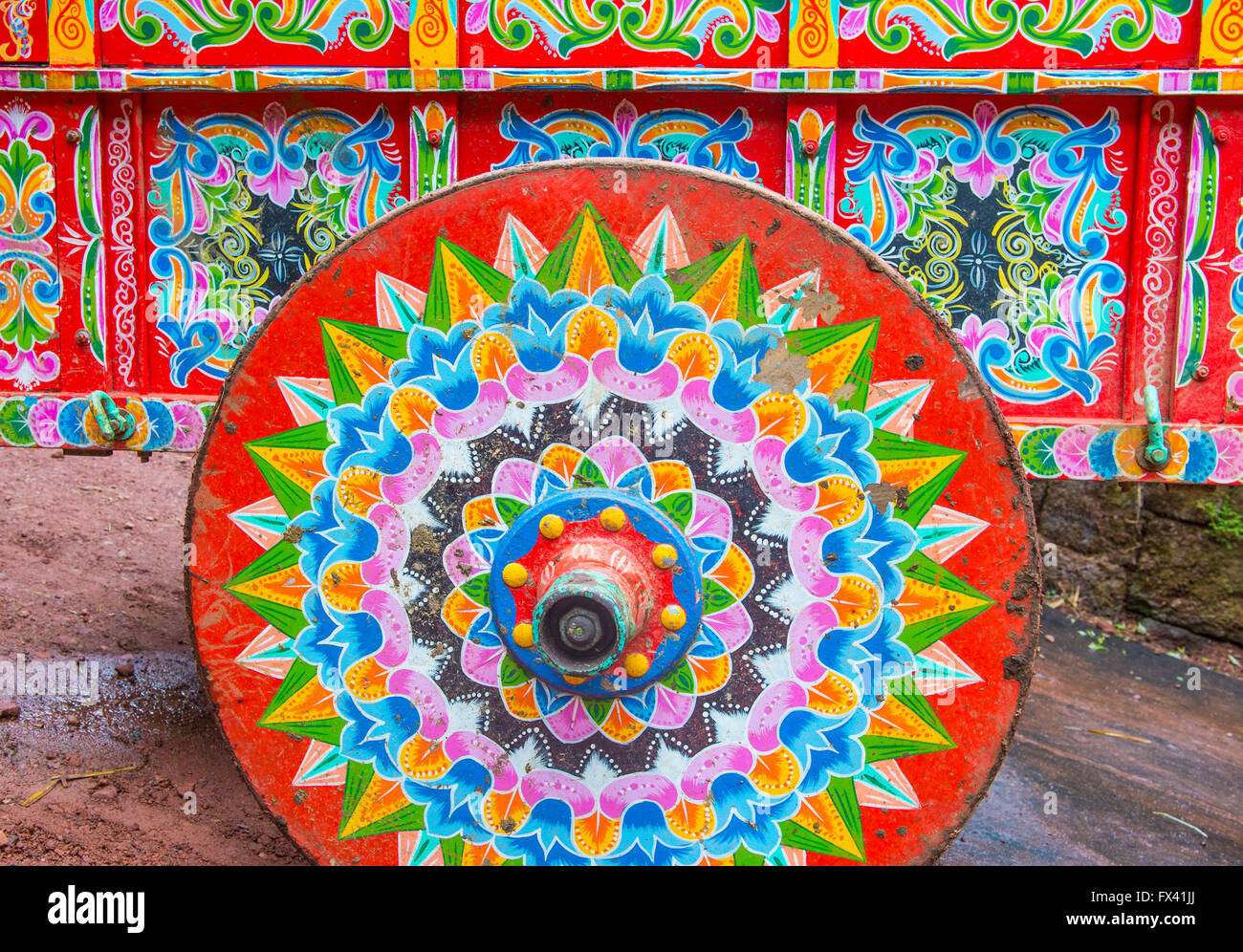 Traditional decorated Costa Rican ox cart in La Paz Costa Rica Stock ...