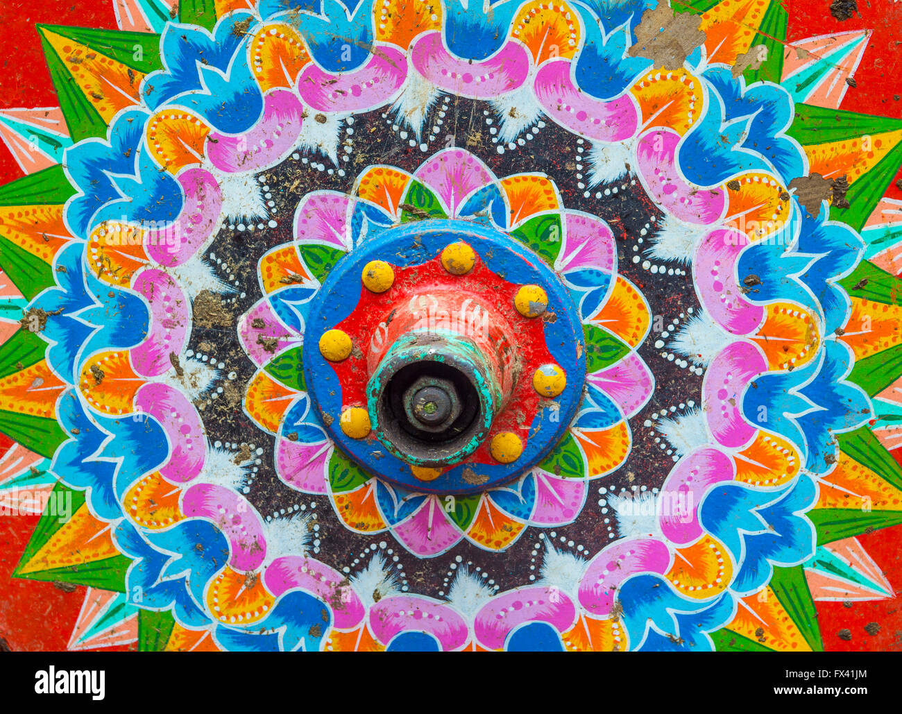 Traditional decorated Costa Rican ox cart in La Paz Costa Rica Stock ...