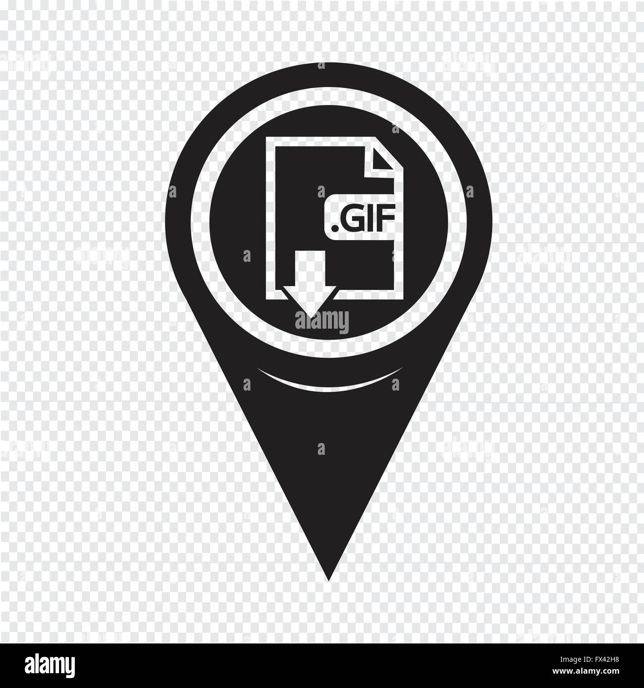 Map Pin Pointer Image File type Format GIF icon Stock Vector Image ...