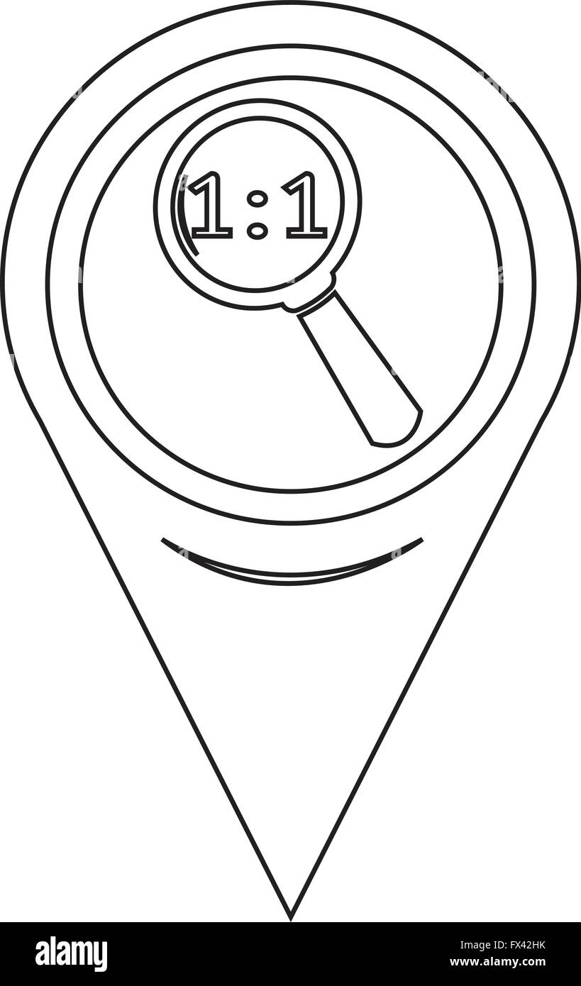 Map Pin Pointer Magnifying Glass Icon Stock Vector Image & Art - Alamy